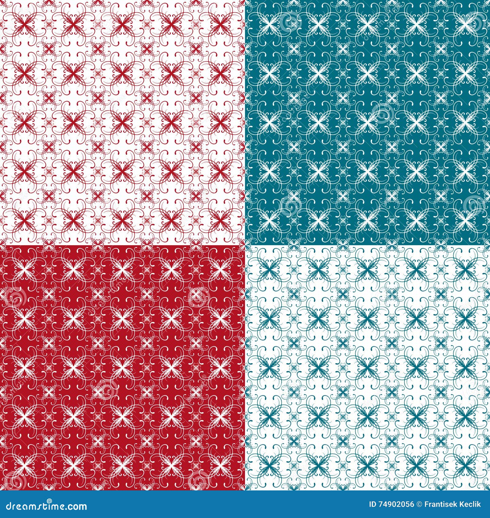 Set of Ornamental Semless Pattern Stock Vector - Illustration of decor ...