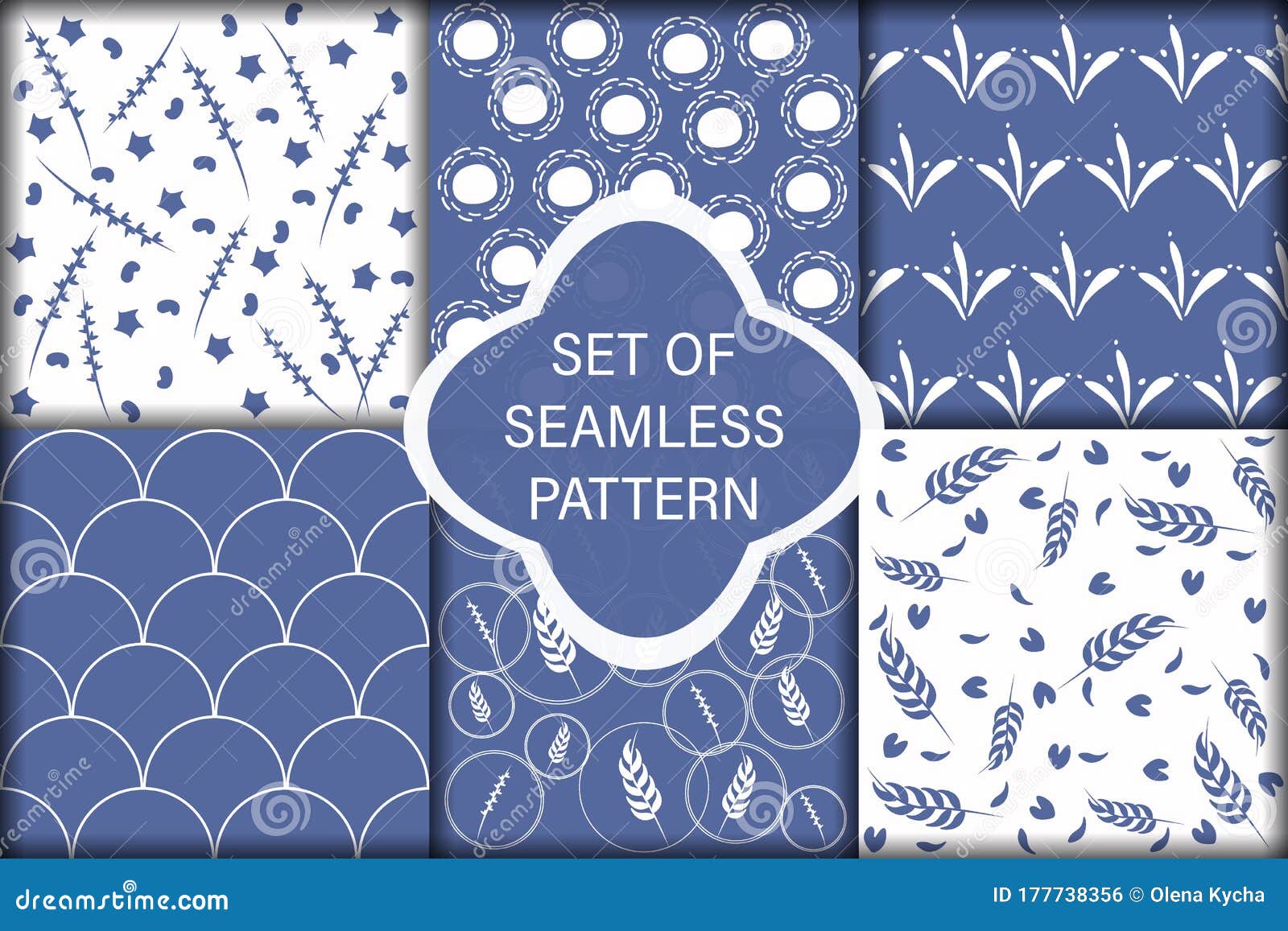 Set of Ornamental Vector Seamless Patterns. Endless Texture for ...