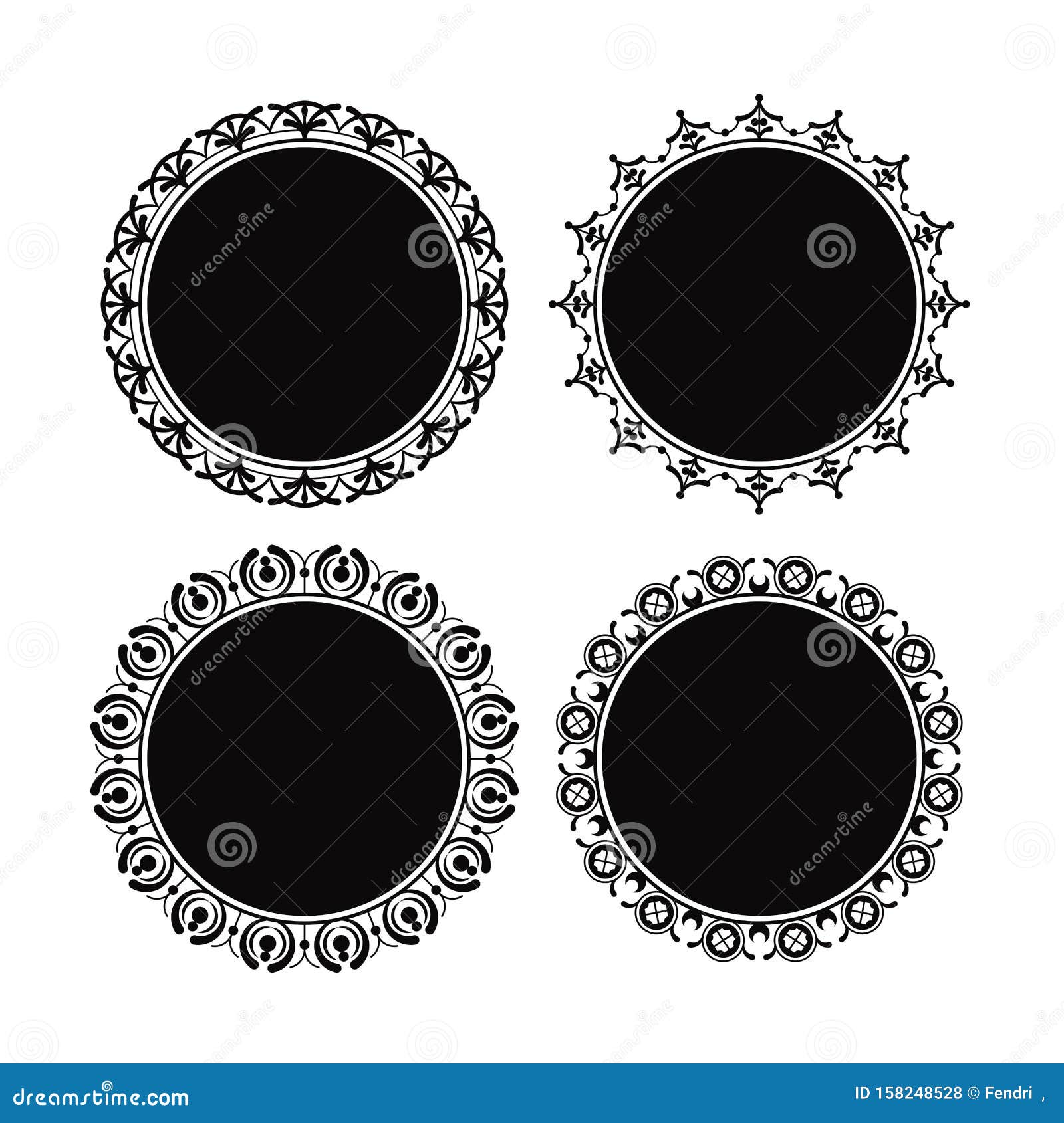 ORNATE CIRCLE FRAME VECTOR stock vector. Illustration of abstract ...