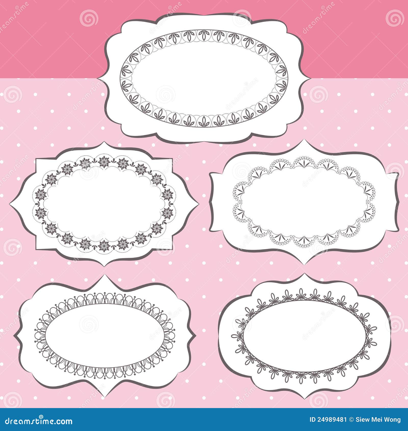 Set Of Ornate Vector Mandala Borders And Frames. Gothic Lace Tattoos ...