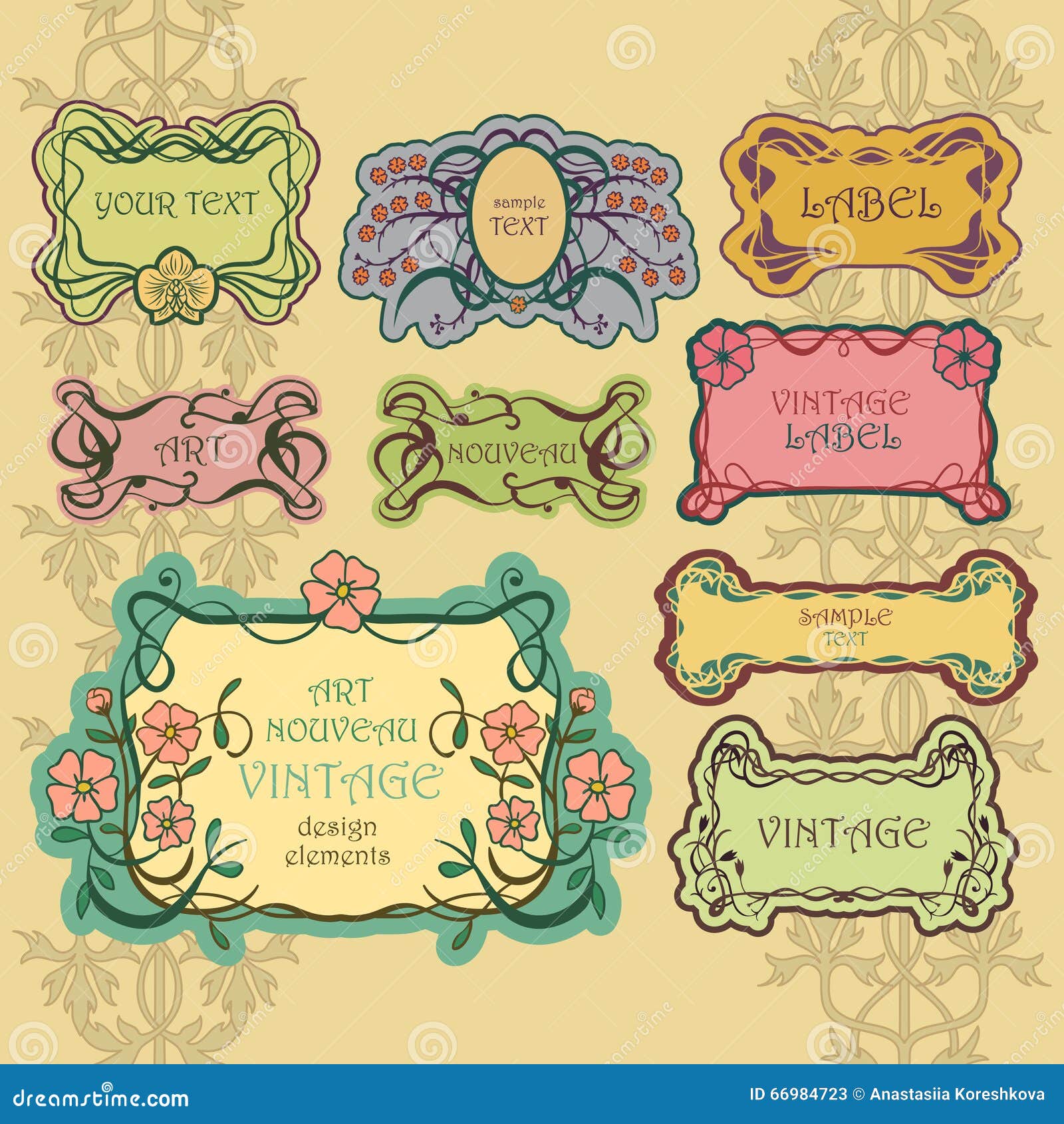 Set of Ornate Vintage Labels. Vintage Border Pack. Stock Vector ...