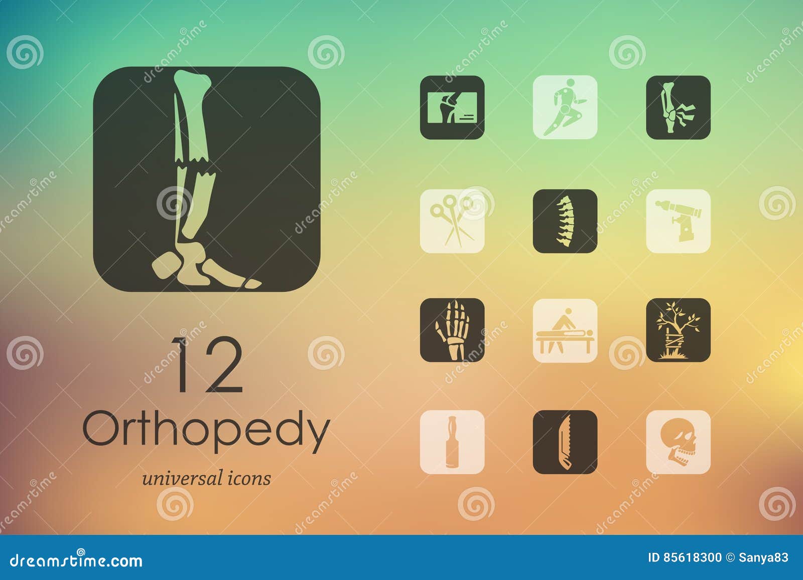 Set of orthopedics icons stock vector. Illustration of magic - 85618300