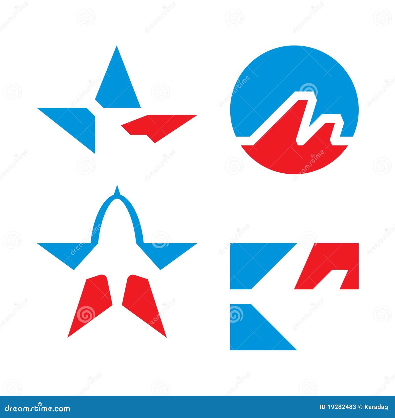 Airplane Symbols Set. Aircraft, Plane Icons Or Signs Concept. Cartoon ...