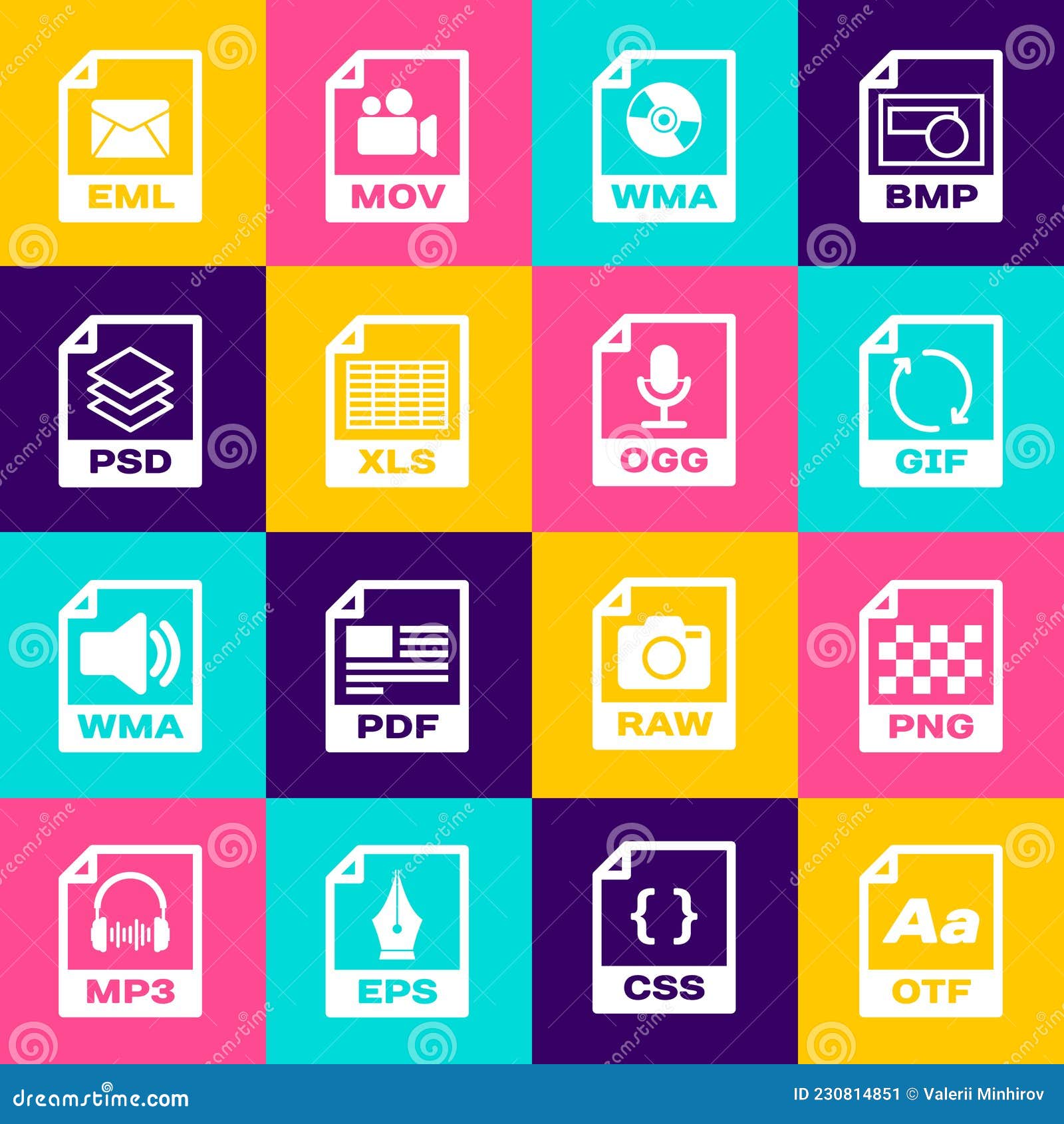 Set OTF File Document, PNG, GIF, WMA, XLS and PSD Icon. Vector Stock ... Set OTF File Document, PNG, GIF, WMA, XLS and PSD Icon. Vector Stock ...
