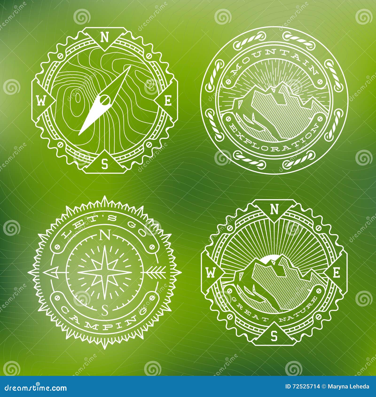 Set of outdoor labels stock vector. Illustration of climbing - 72525714