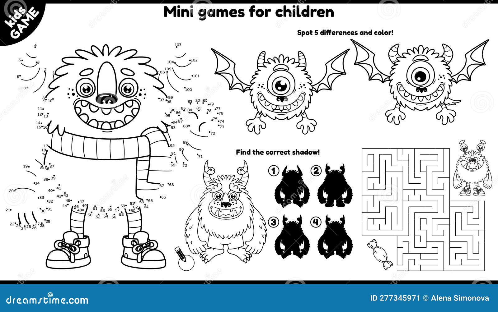 Monster Outline Printable