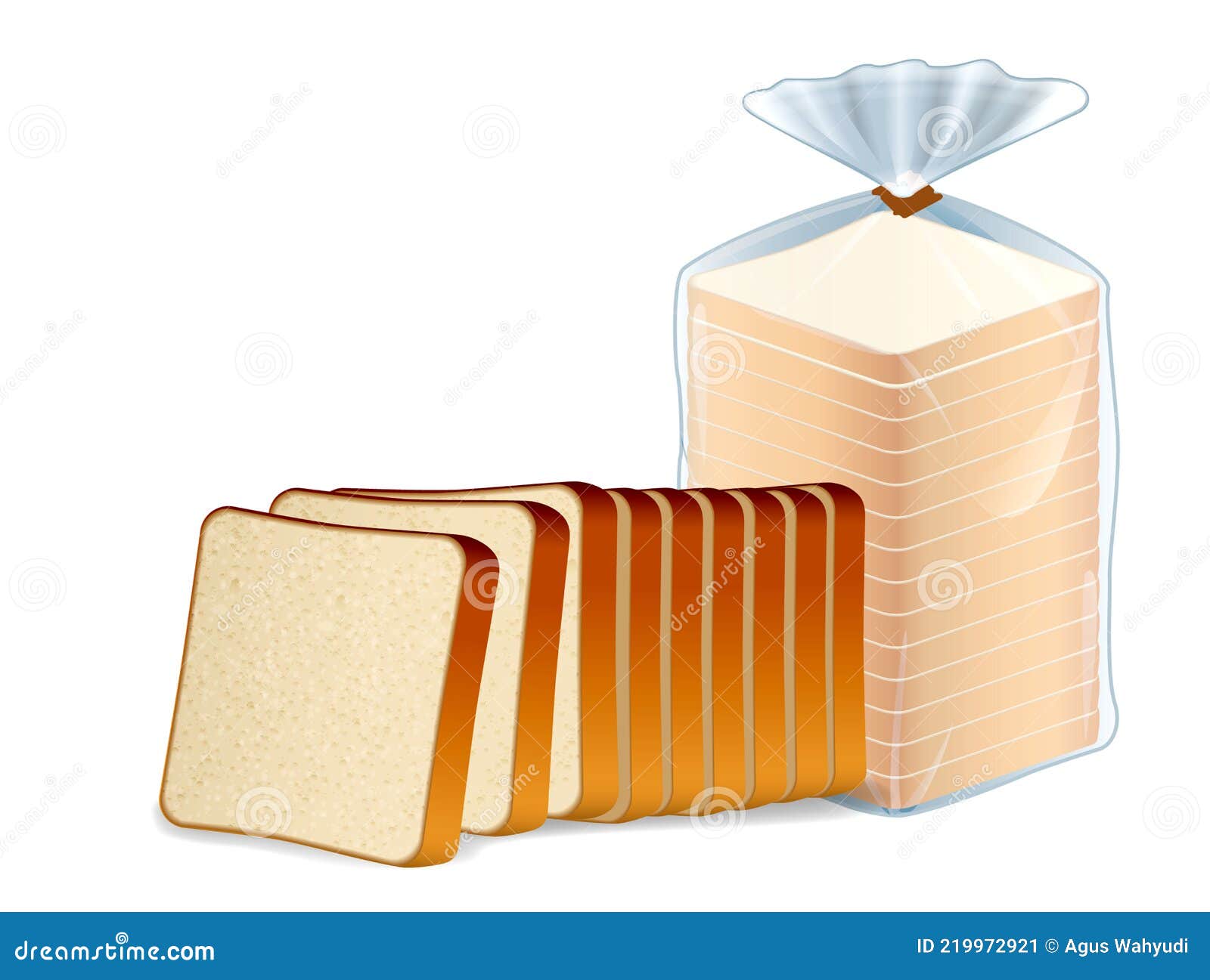 Realistic Bread Bakery Sliced Fresh Wheat Stock Vector - Illustration ...