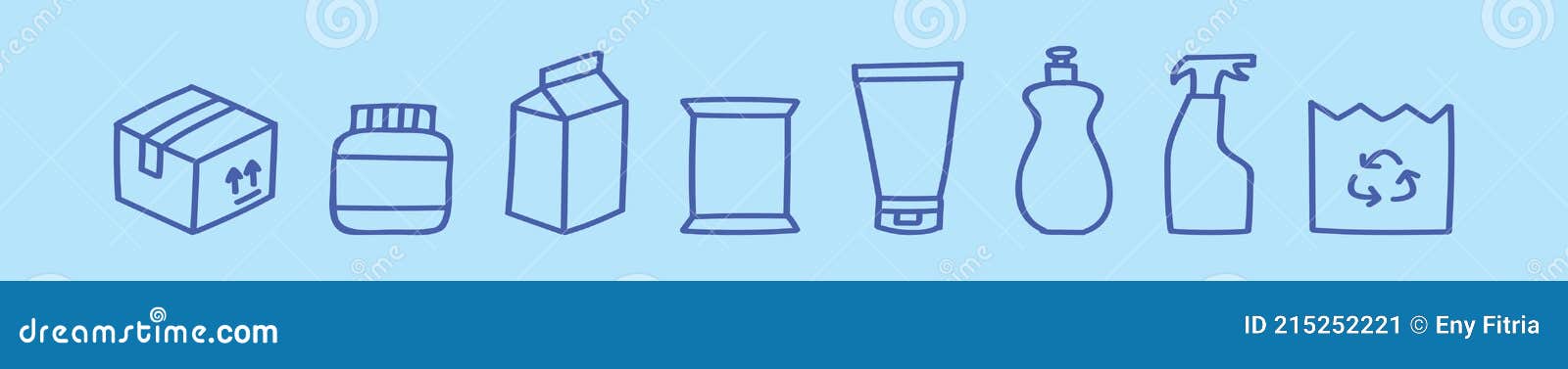 Set of Package Cartoon Icon Design Template with Various Models. Vector ...