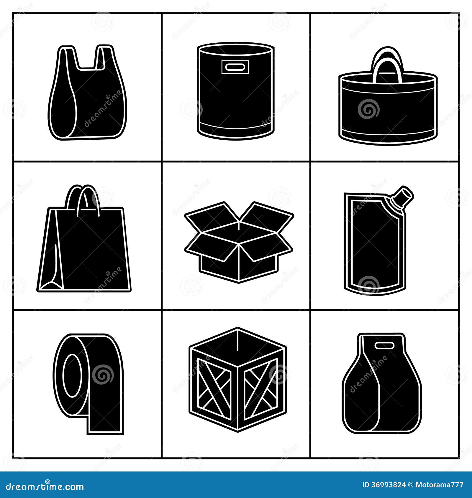 Set of package icons stock vector. Illustration of merchandise - 36993824