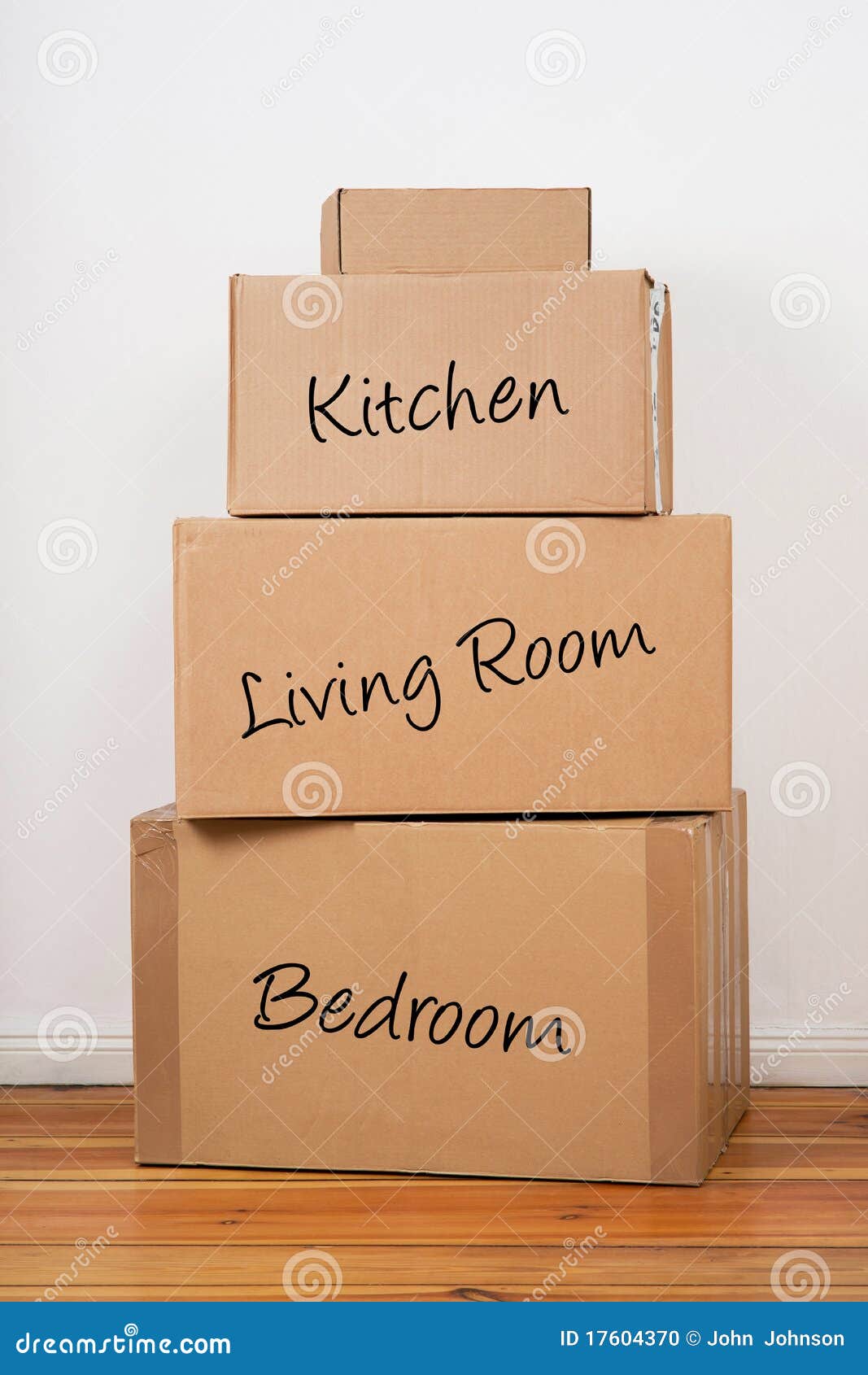 Set of Packages for Moving Day Stock Photo - Image of shipping ...