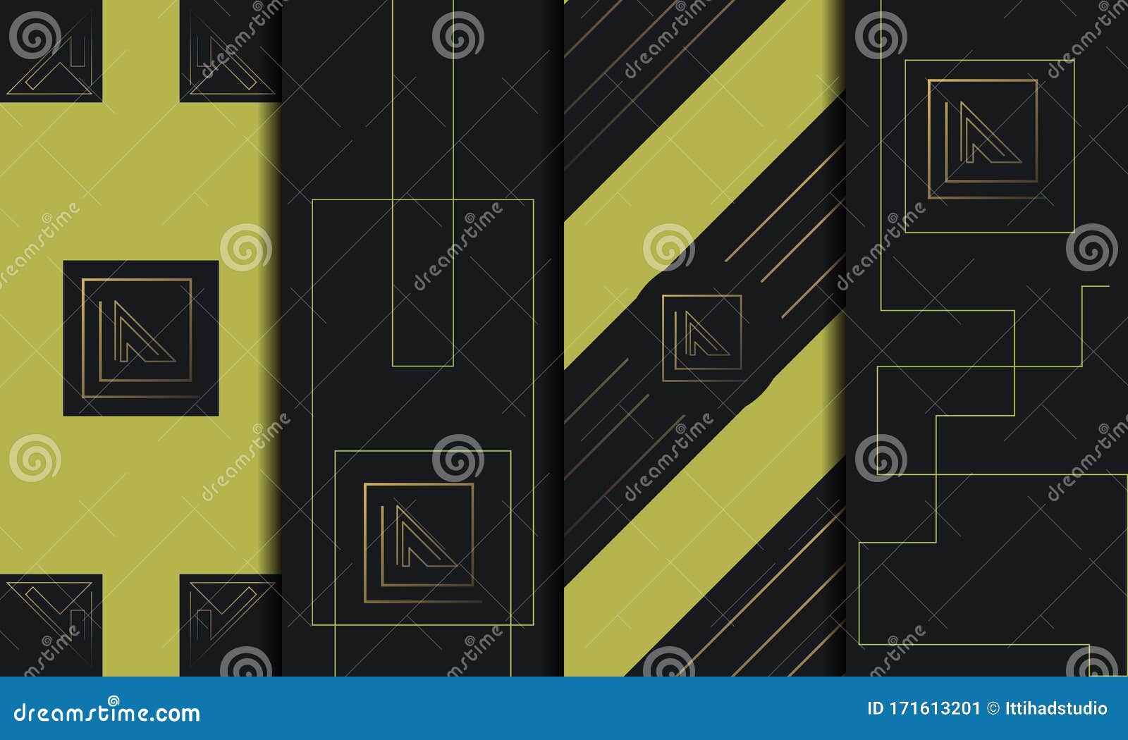 Set of packaging templates stock vector. Illustration of abstract ...