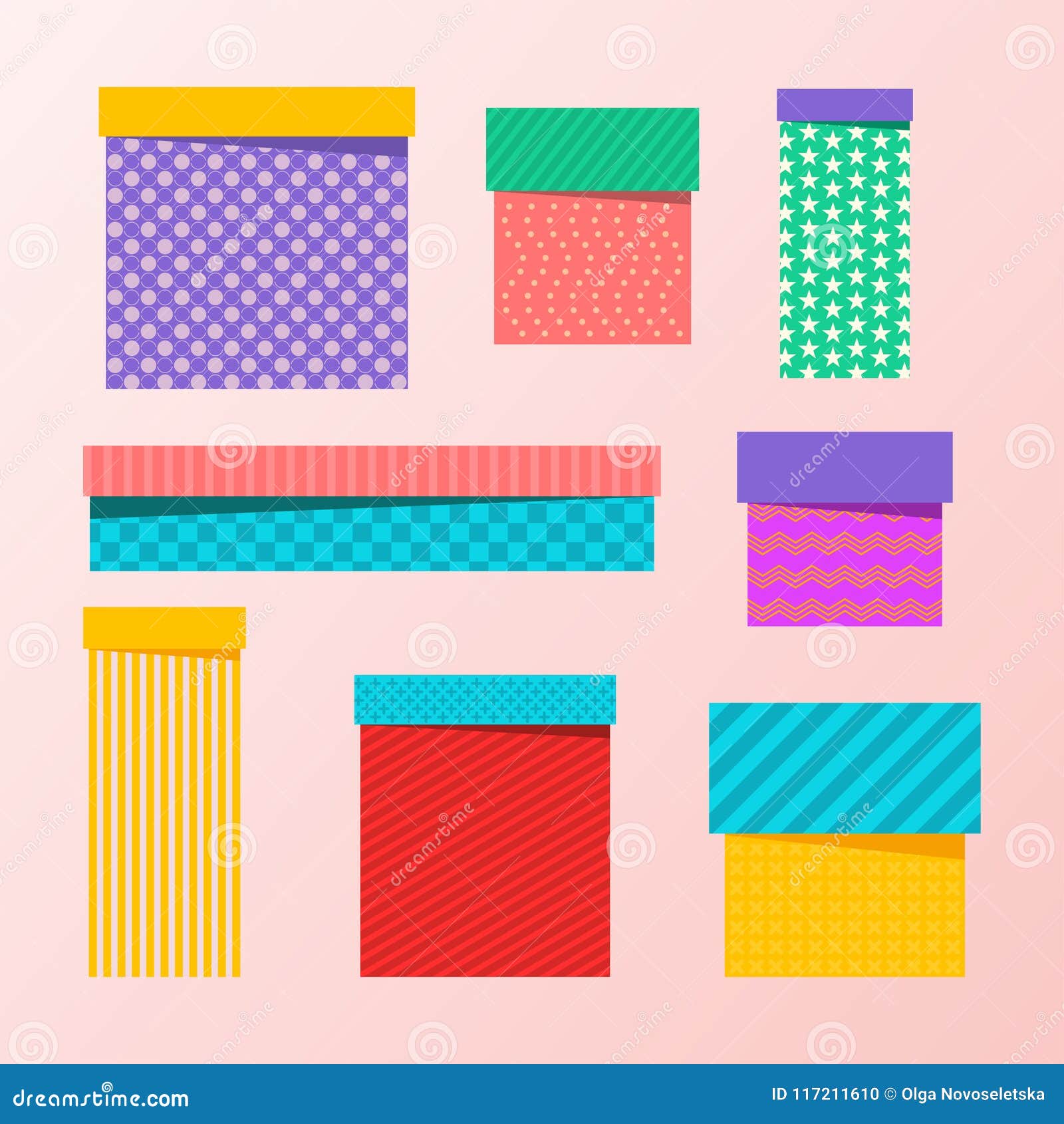 Set of packing boxes stock vector. Illustration of compartment - 117211610