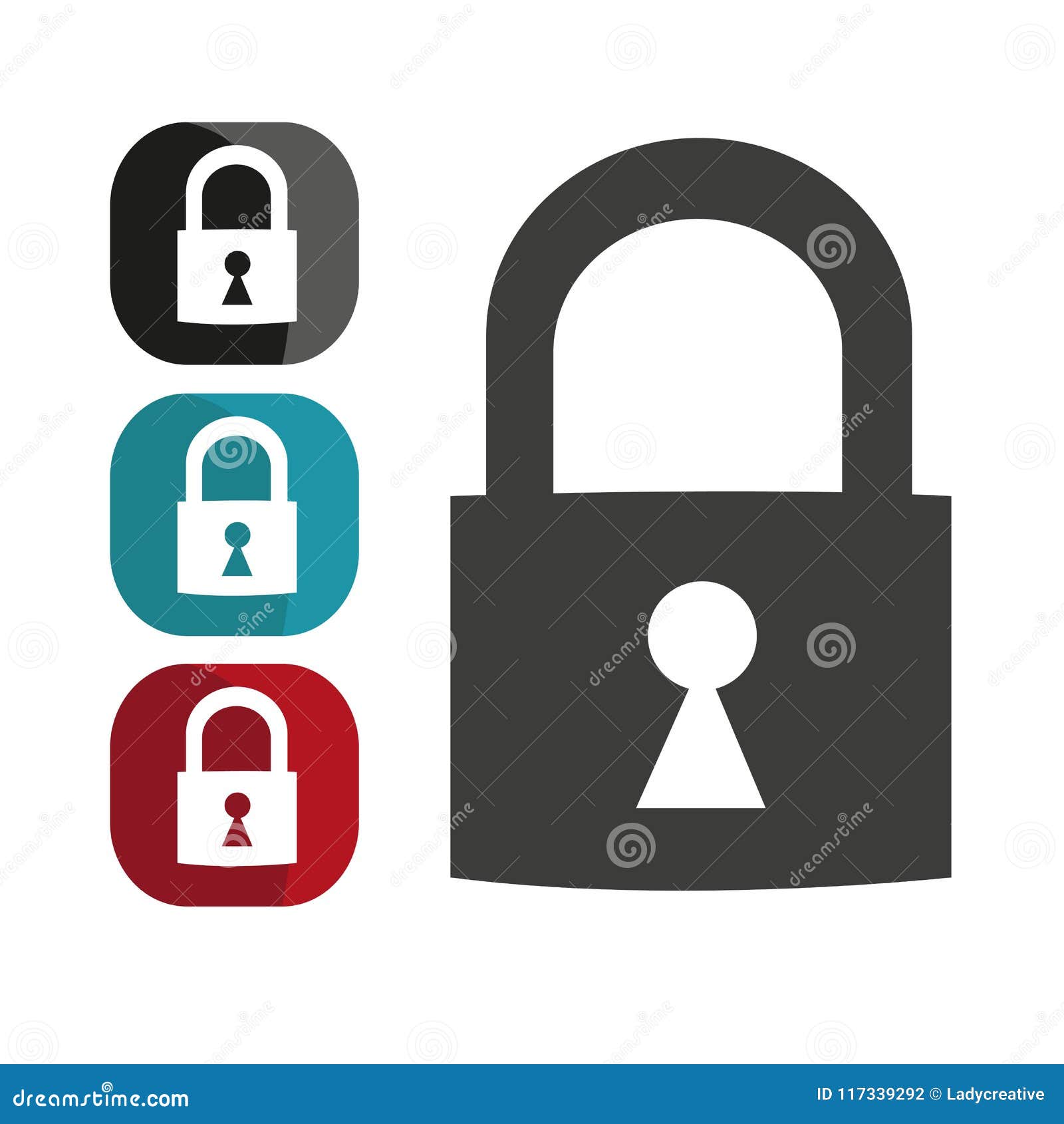 Set Padlocks, Logo, Icons, Eps, Vector, Isolated Stock Vector ...