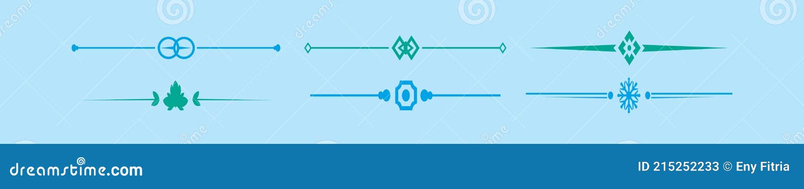 Set of Page Divider Cartoon Icon Design Template with Various Models ...