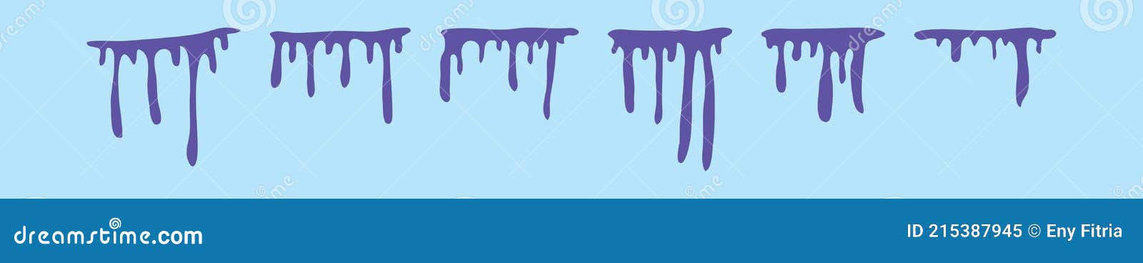 Set of Paint Drip Cartoon Icon Design Template with Various Models ...