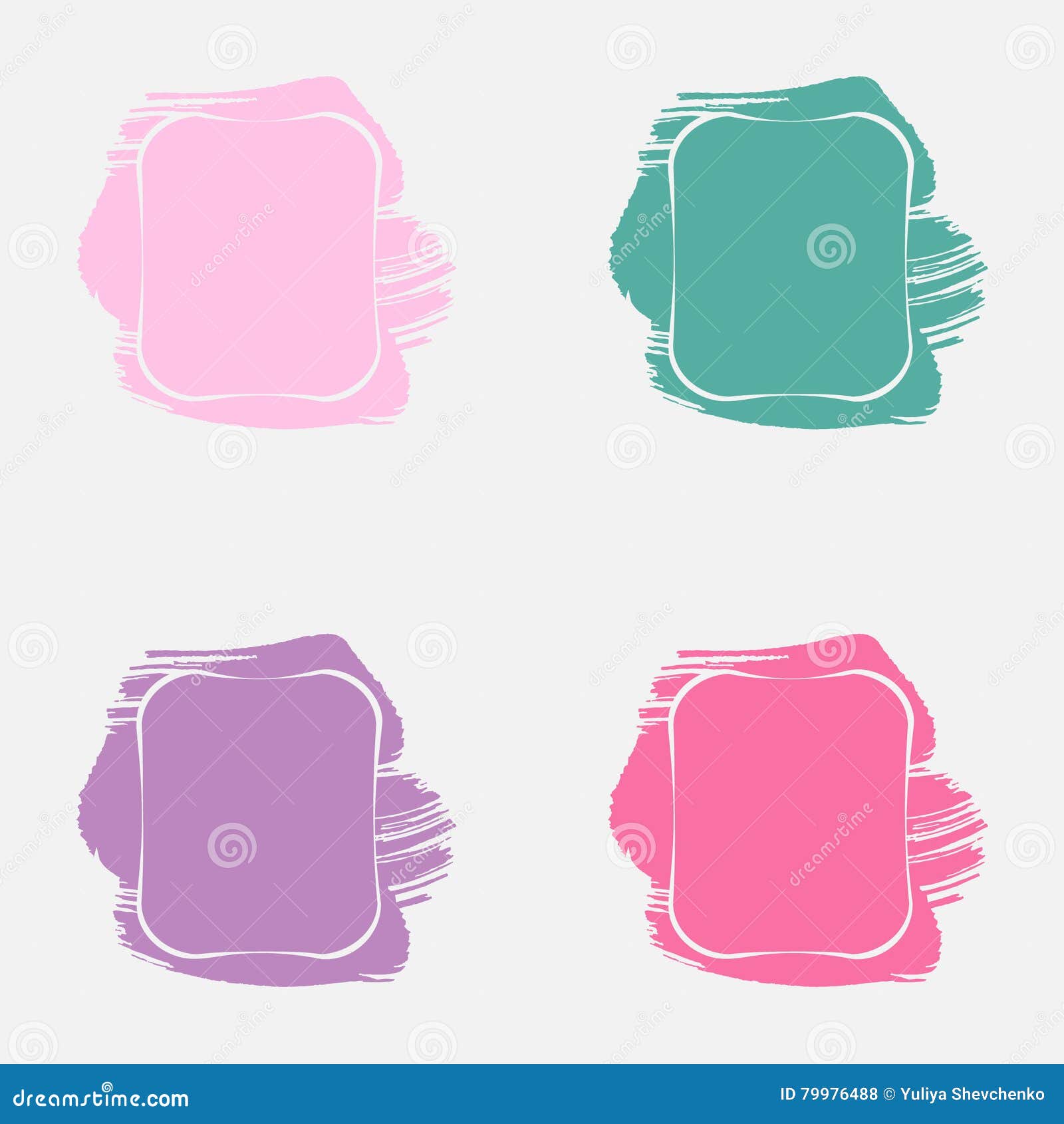 Set with Paint Frames stock vector. Illustration of drawn - 79976488