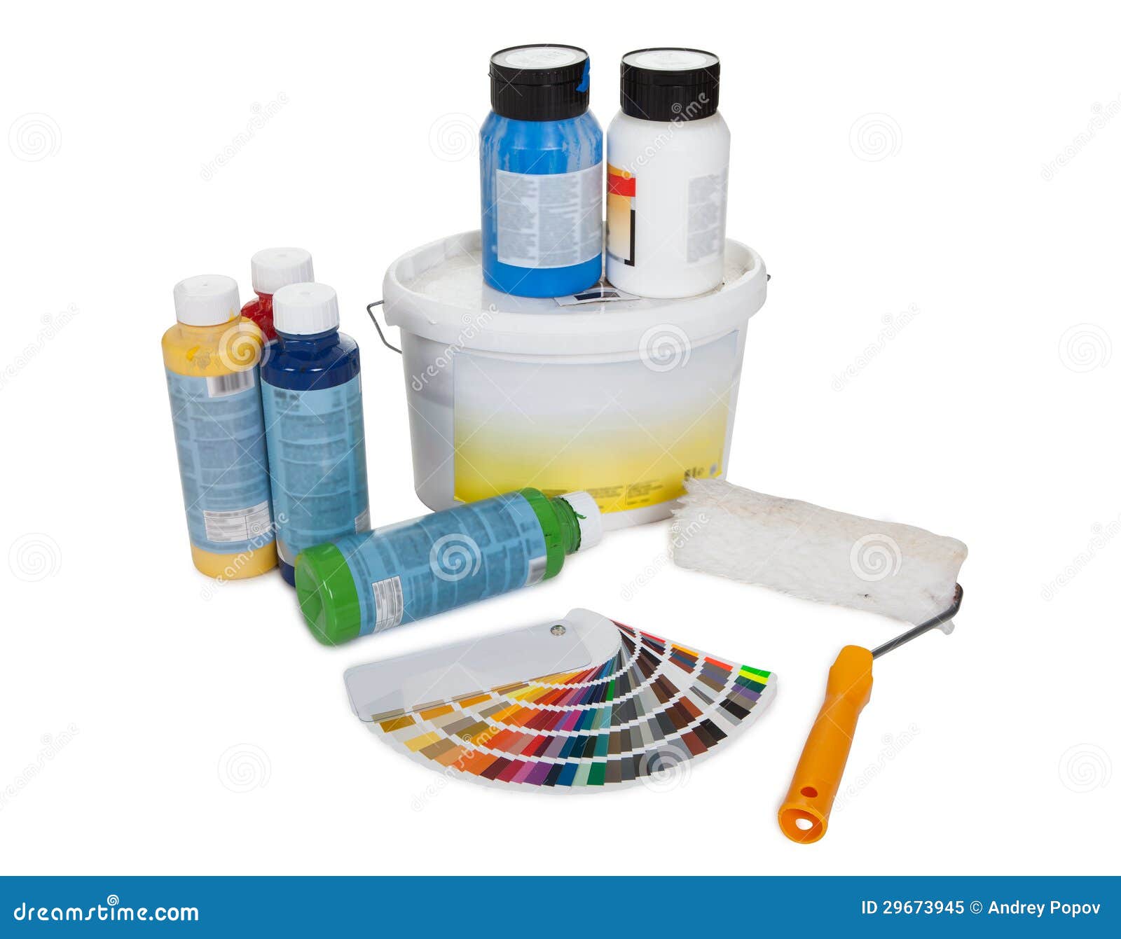Set of paint tools stock image. Image of decoration, designer - 29673945