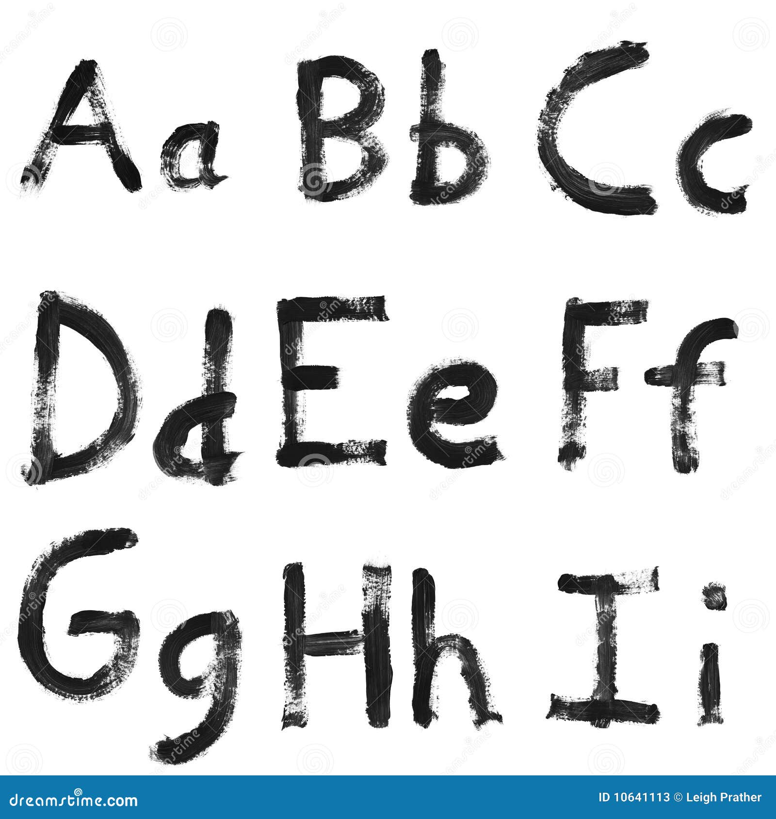 Set of painted letters stock illustration. Illustration of font - 10641113