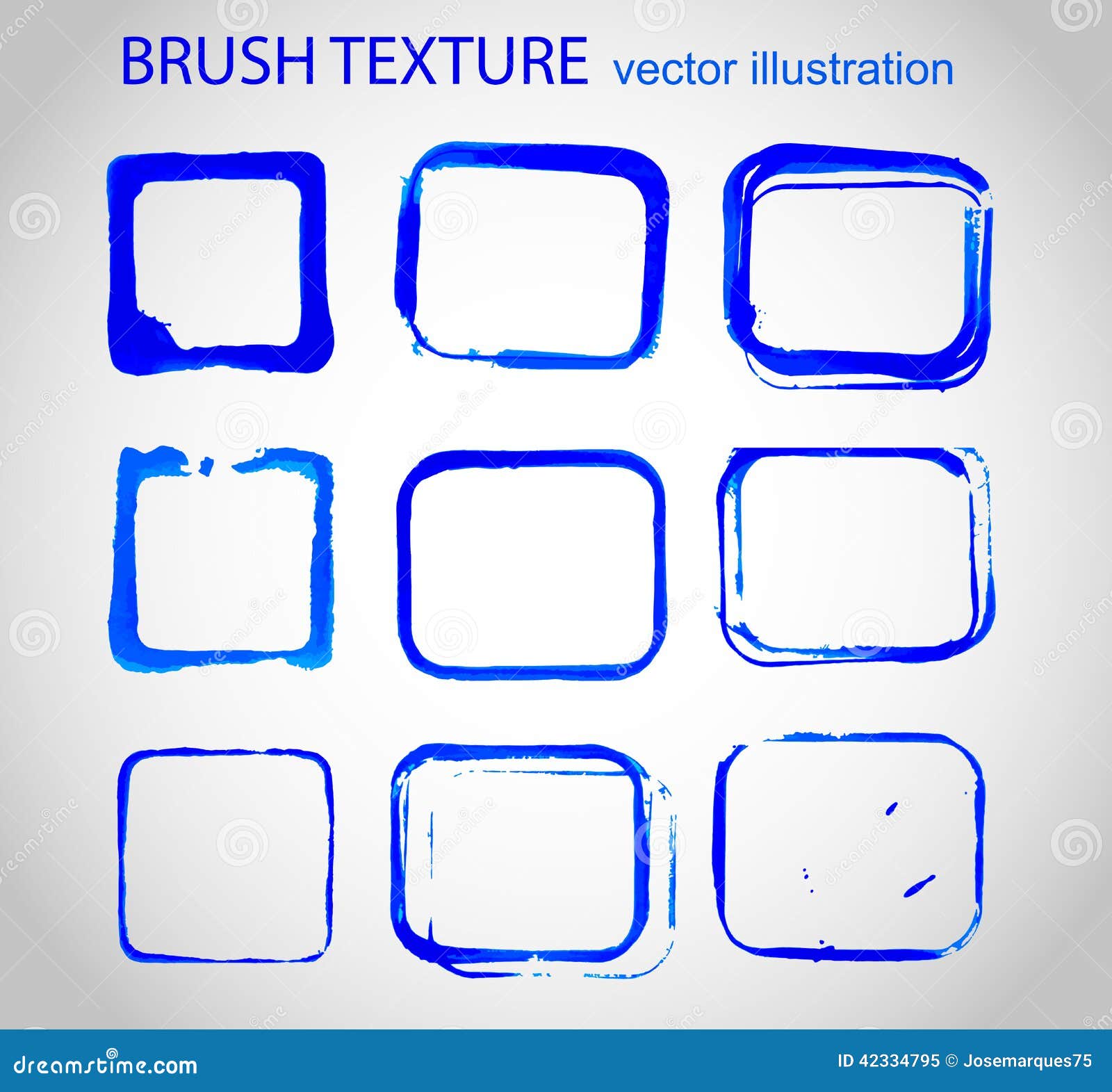 Set of painted square. stock vector. Illustration of freehand - 42334795