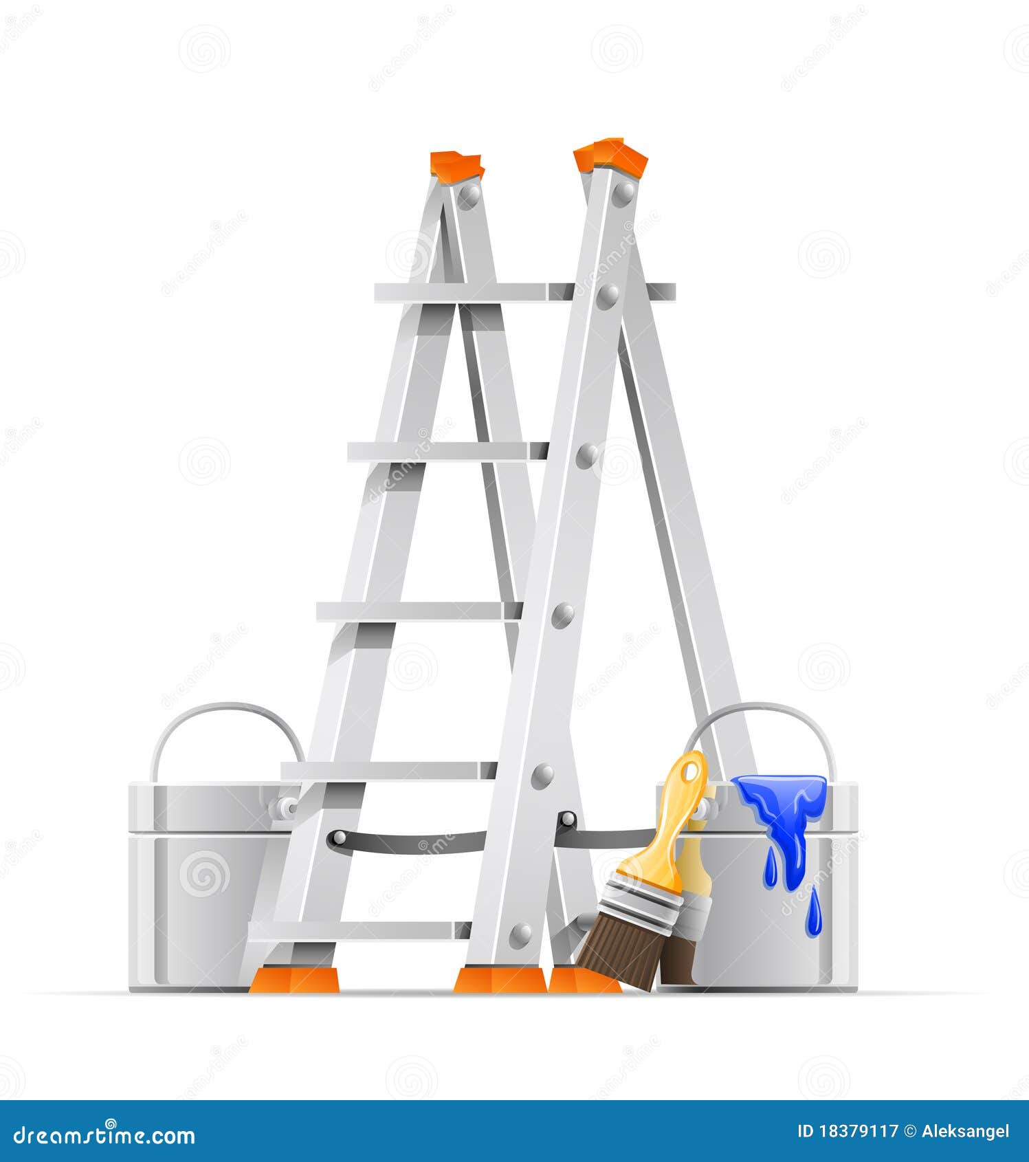 Set painter tools stock vector. Illustration of watercolour - 18379117