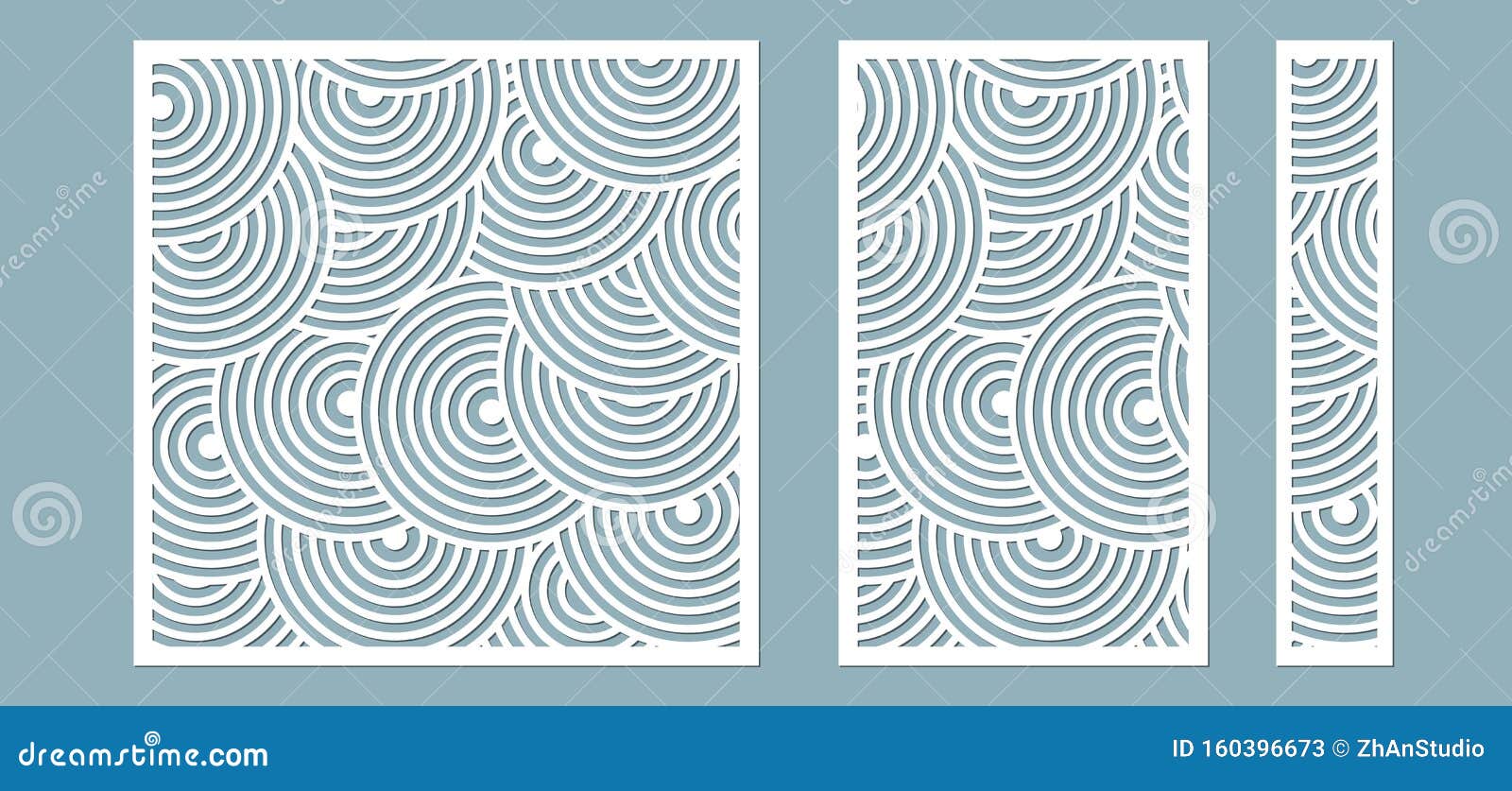 Set, Panel For Registration Of The Decorative Surfaces. Abstract Lines ...