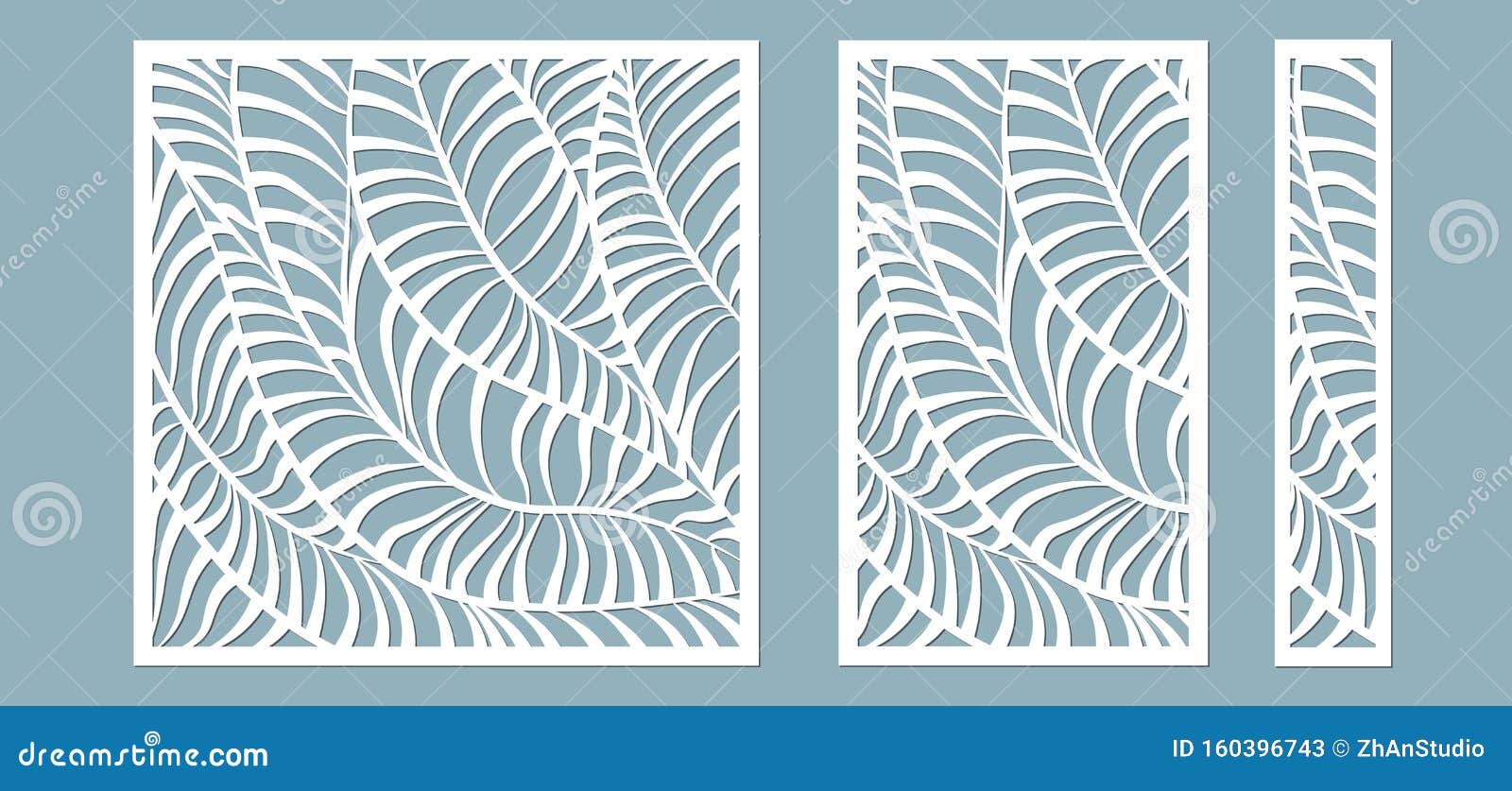 Set, Panel For Registration Of The Decorative Surfaces. Abstract Lines ...