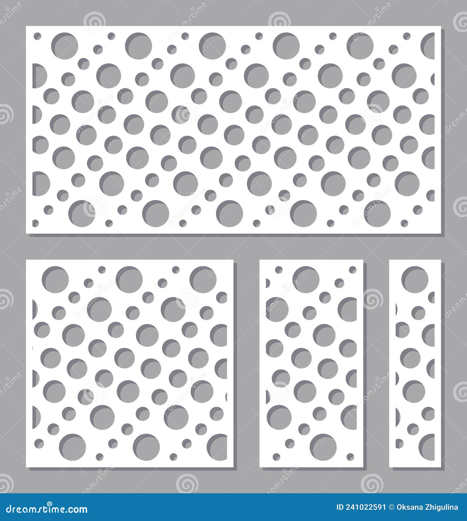 Set of Panels with a Circle Geometric Pattern. Stock Vector ...