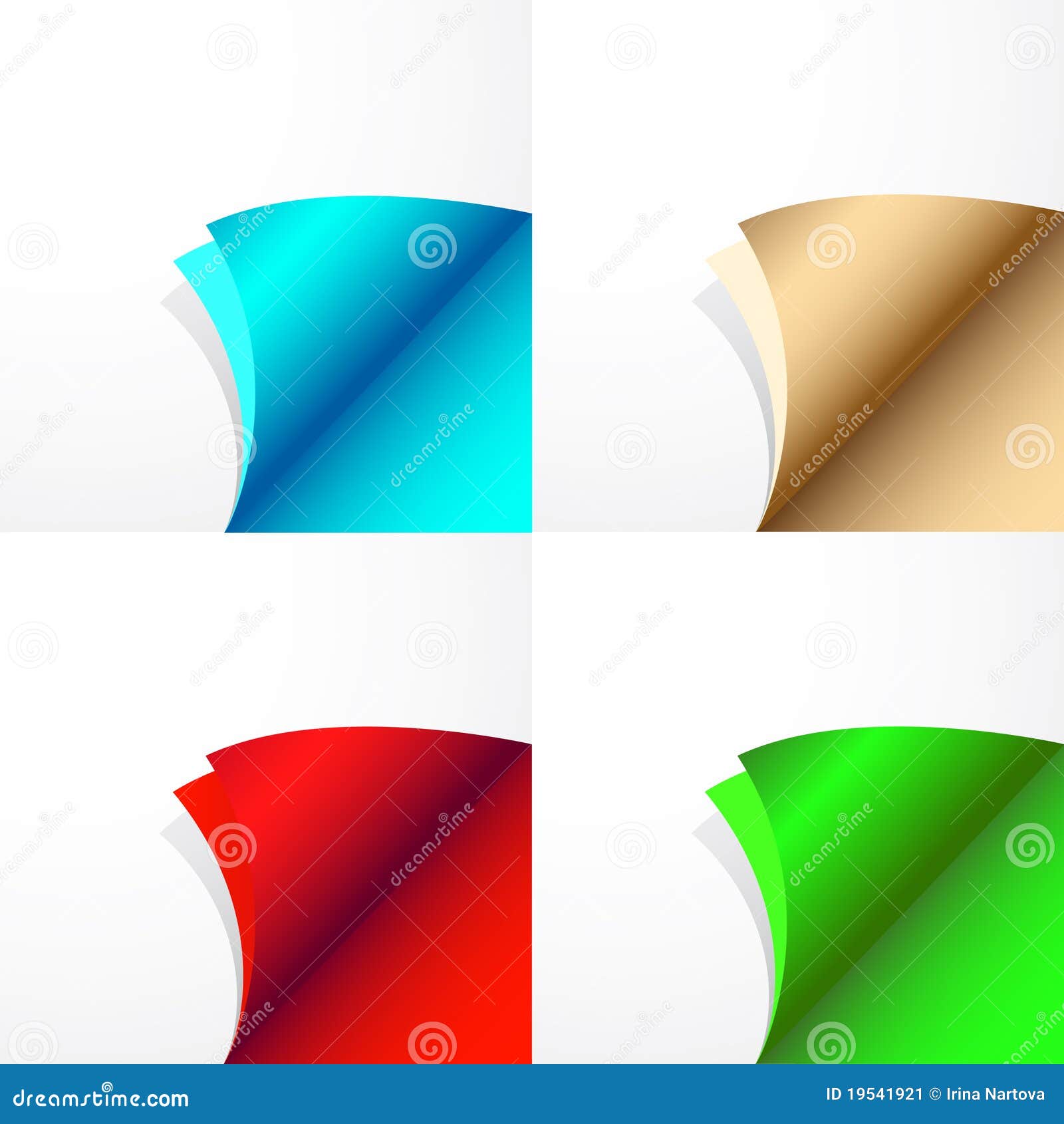 Set of papaer corners stock illustration. Illustration of collection ...