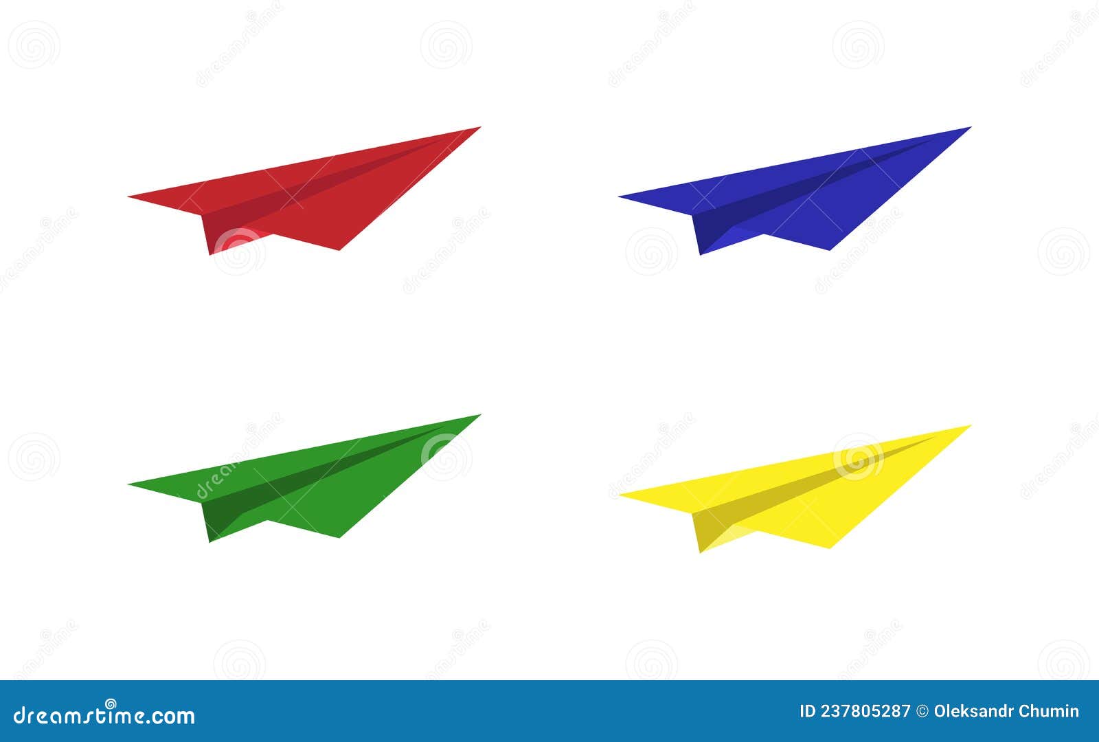 Set, Paper Airplane. Vector Stock Vector - Illustration of clip, page ...