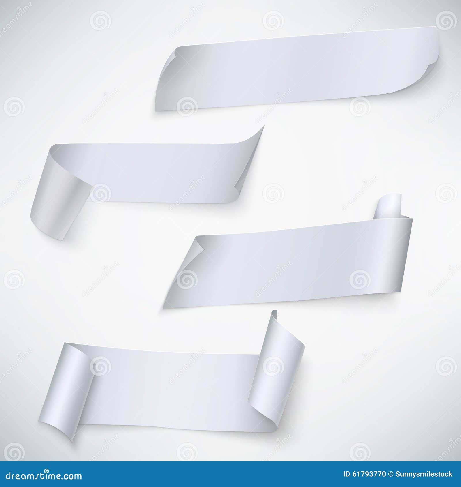 Set of paper banners stock vector. Illustration of edge - 61793770