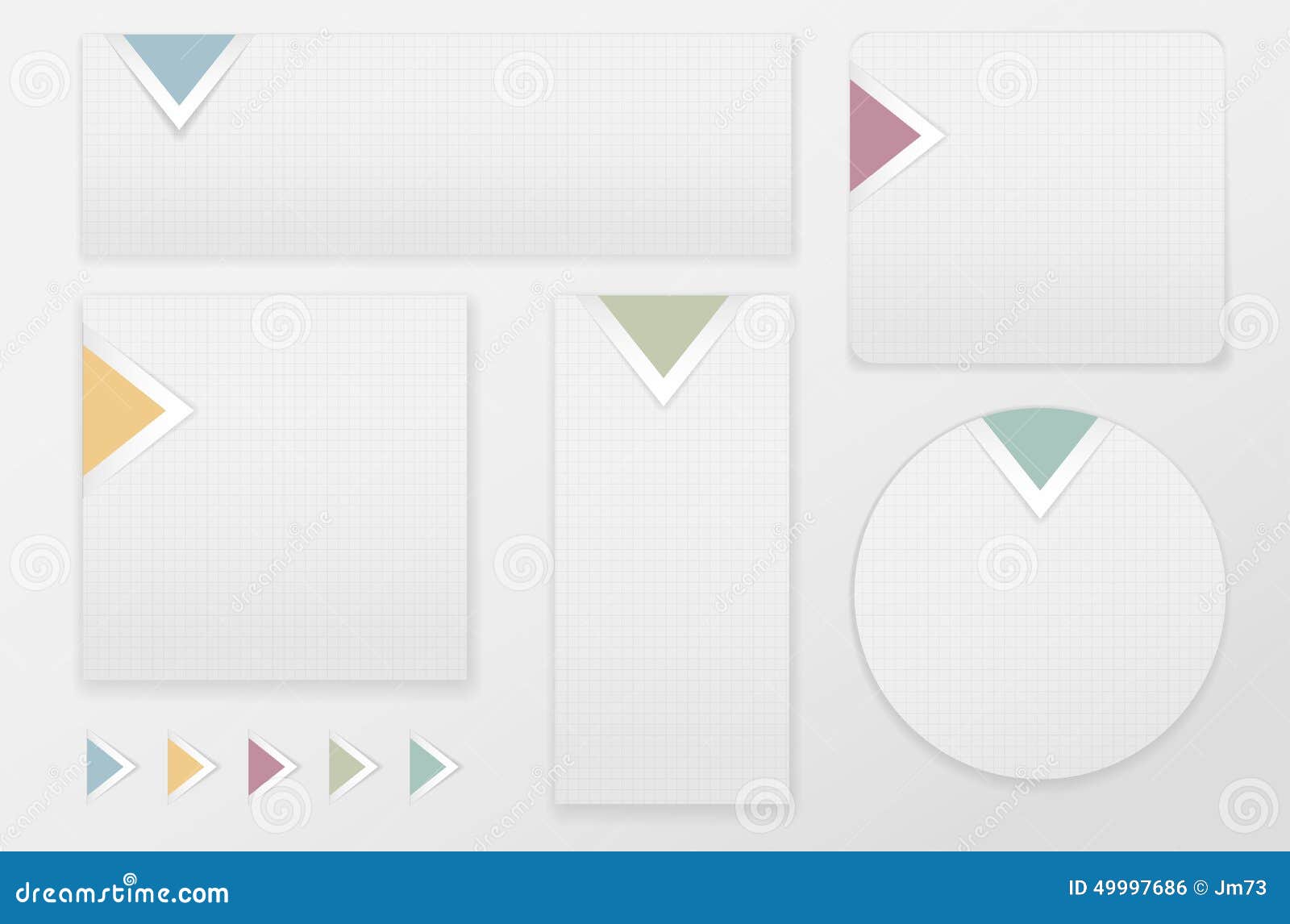 Set of Paper Banners with Transparent Shadows Stock Vector ...