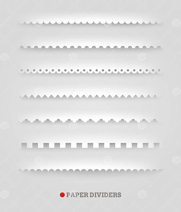 Set of paper dividers stock vector. Illustration of decorative - 30647749