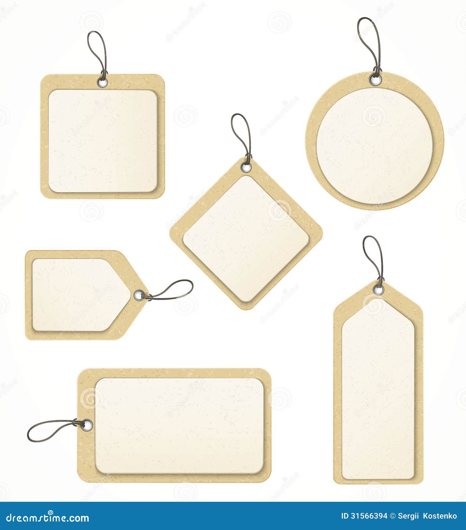 Set of paper labels stock vector. Illustration of label - 31566394