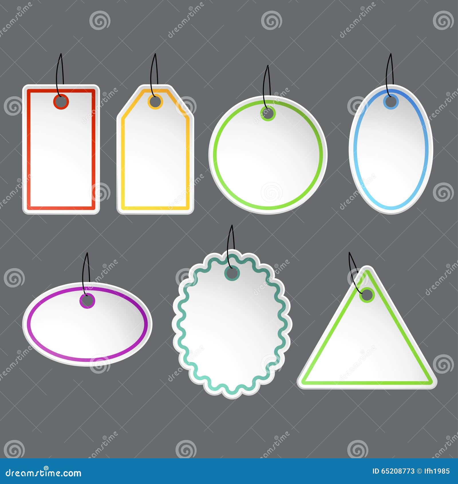 Set of paper labels stock vector. Illustration of isolated - 65208773