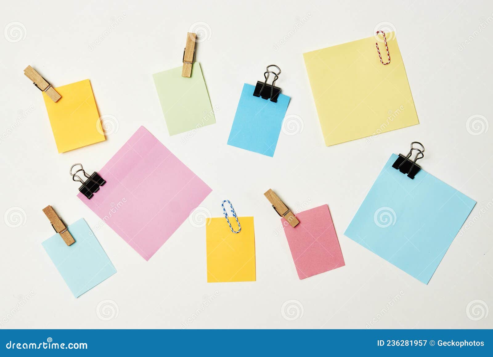 Set of Paper Notes Background. Blank Pages with Space for Text Stock ...