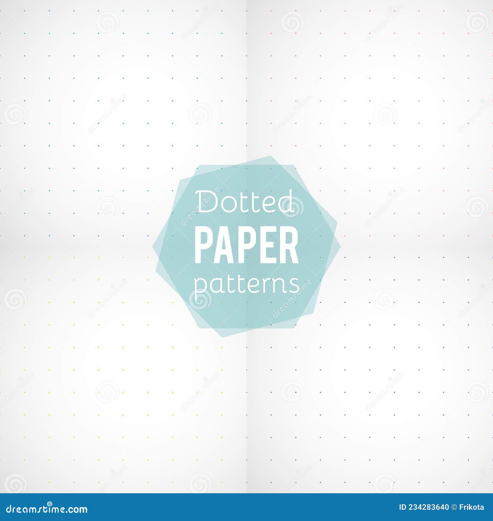 Set: Paper Patterns. Dotted Papers in Different Colors Stock Vector ...