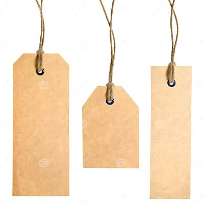Set of Paper Tags stock photo. Image of clip, rope, labeling - 5559030