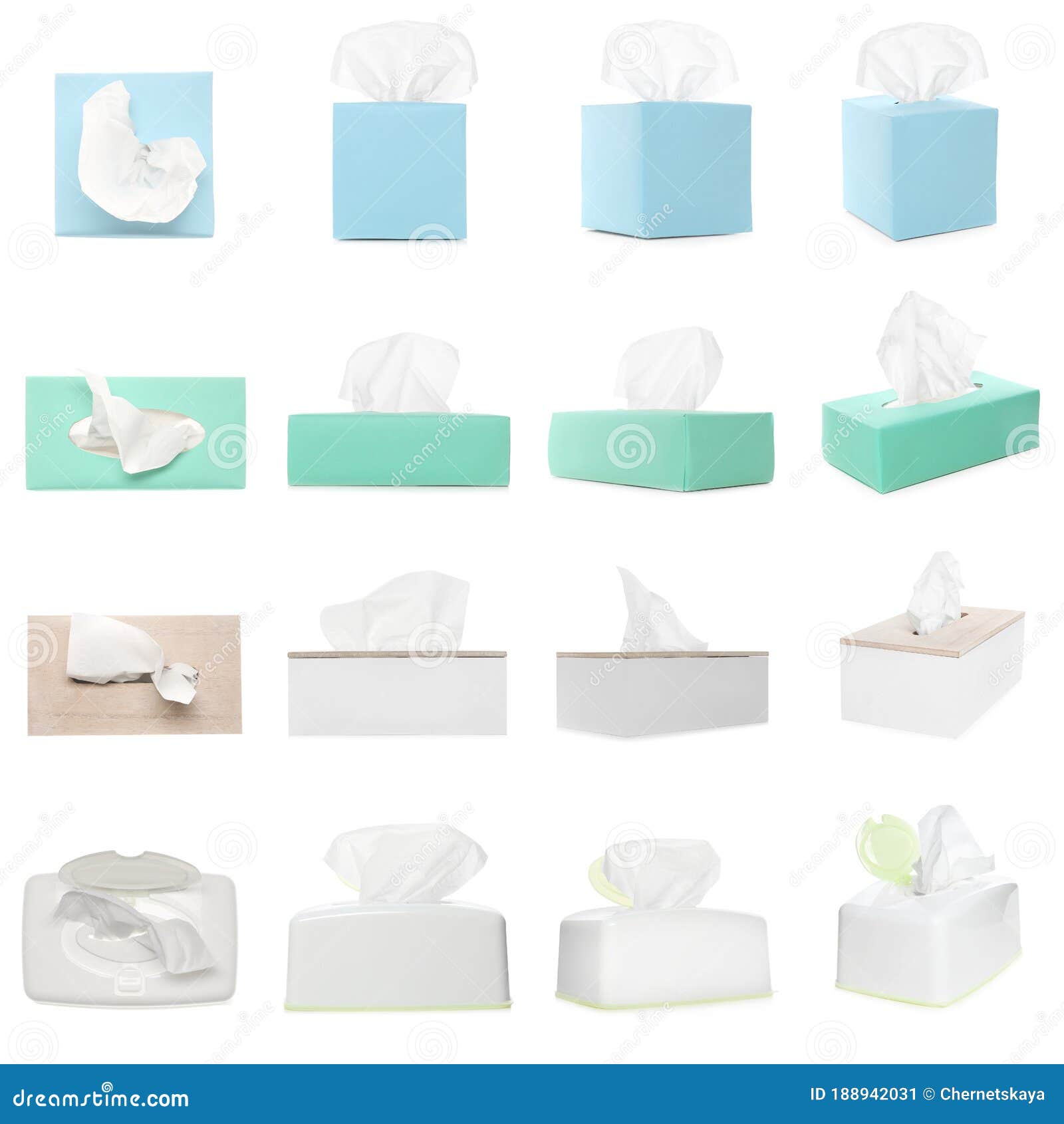 Set with Paper Tissues on Background Stock Image - Image of body ...
