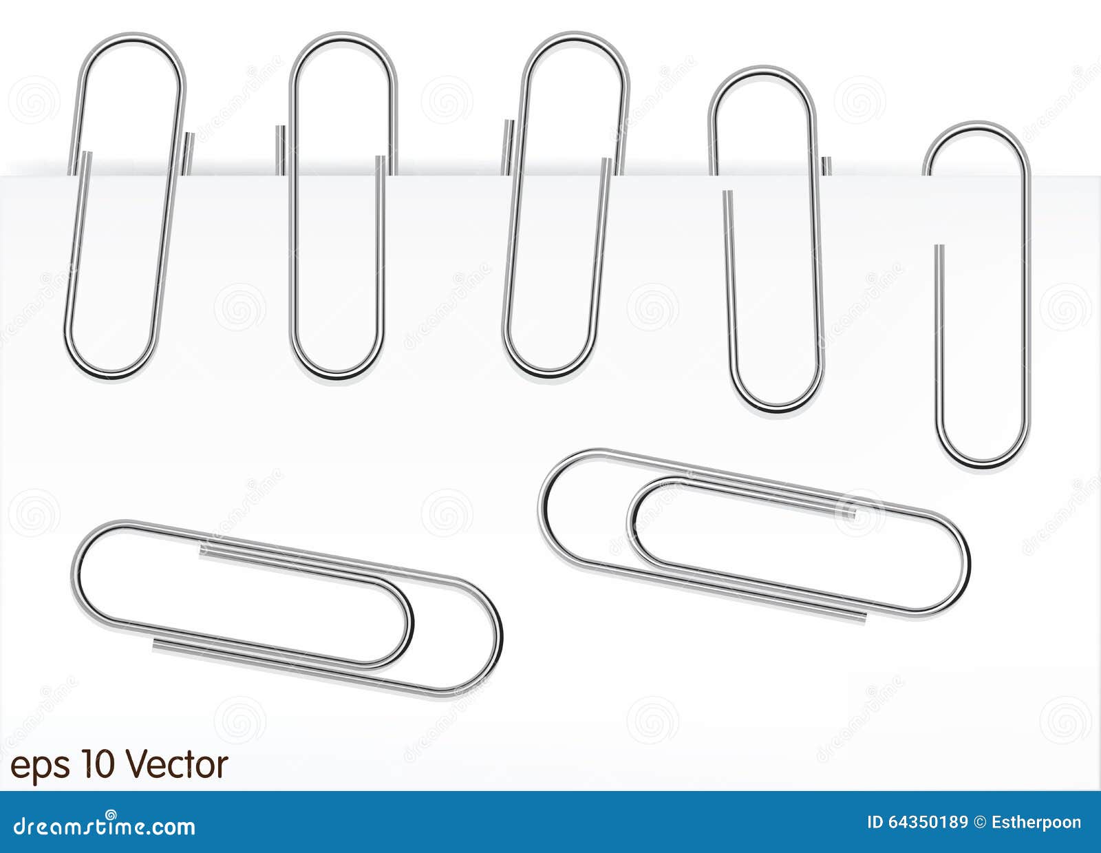 Set of Paperclip Vector Illustration Stock Vector - Illustration of ...
