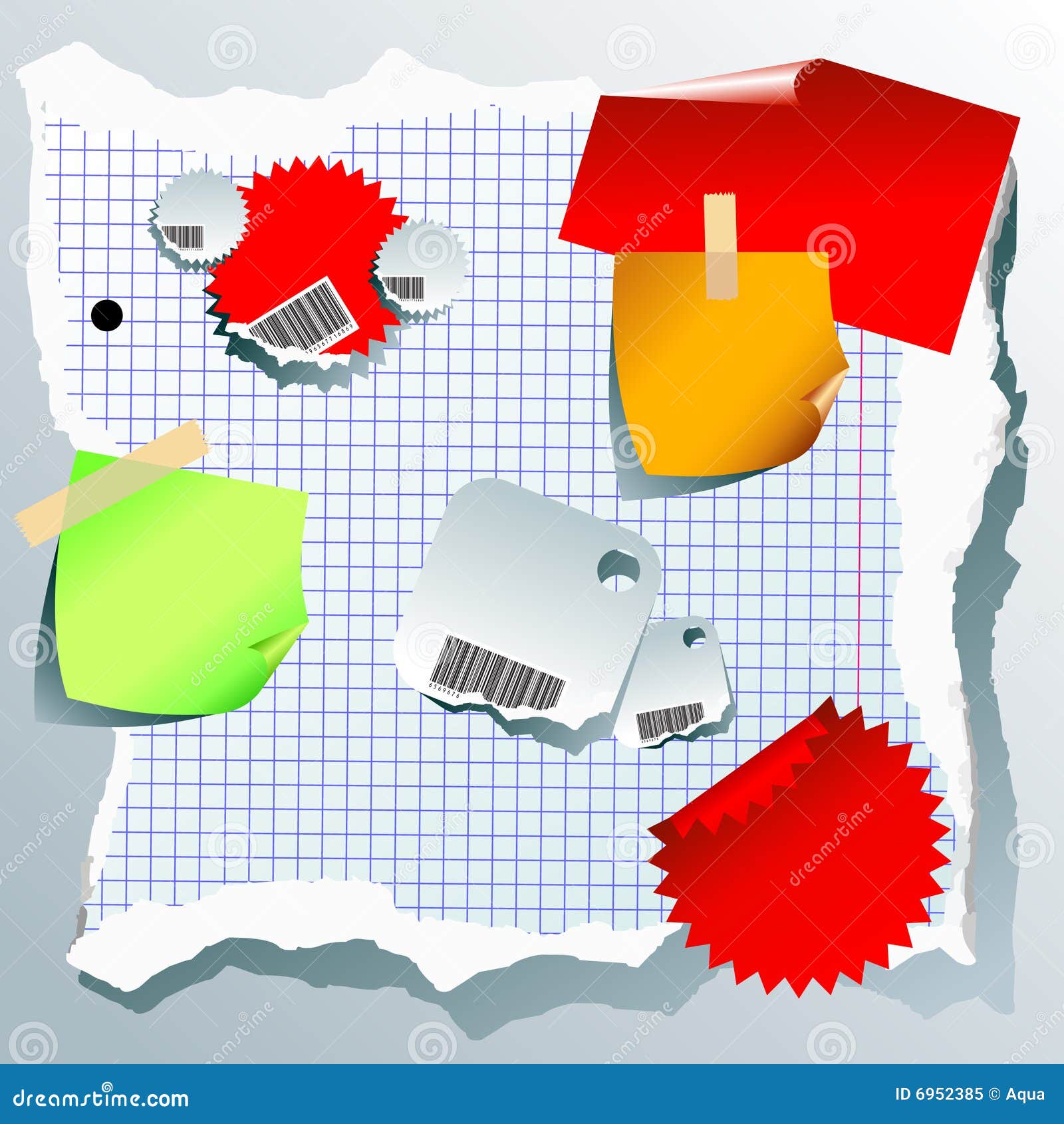 Set of papers stock vector. Illustration of price, holiday - 6952385