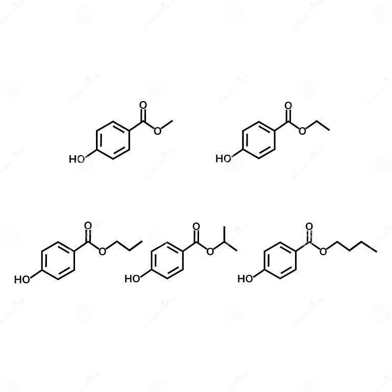 Set of parabens stock vector. Illustration of icons - 155317868
