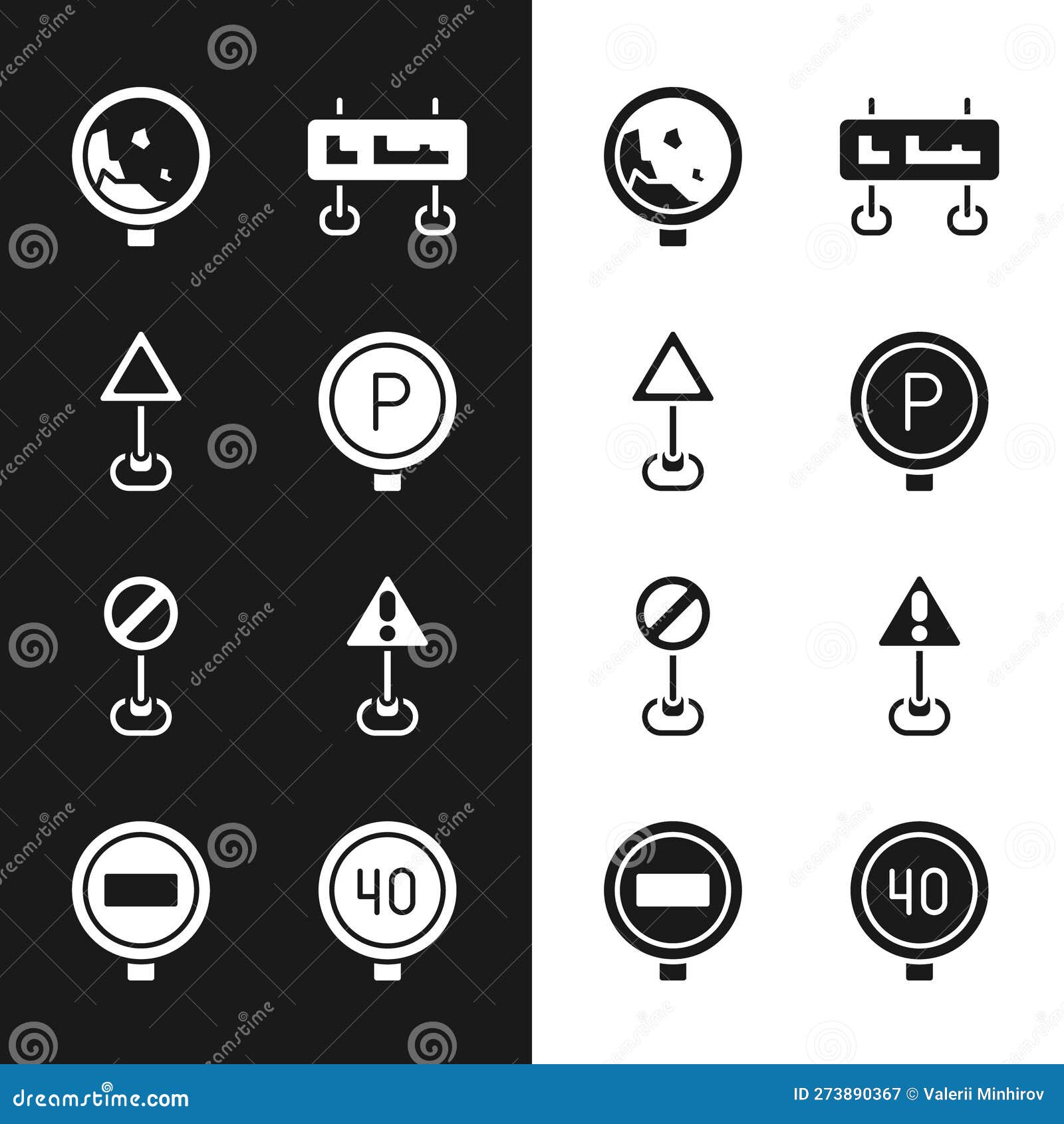 Set Parking, Triangle Warning Blank, Road Rockfall, Traffic Sign, Stop ...