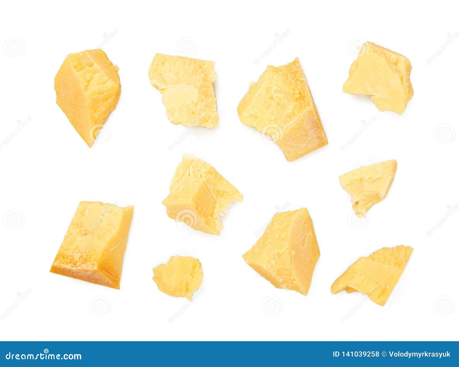 Set of Parmesan Cheese Piece Stock Photo - Image of food, appetizer ...