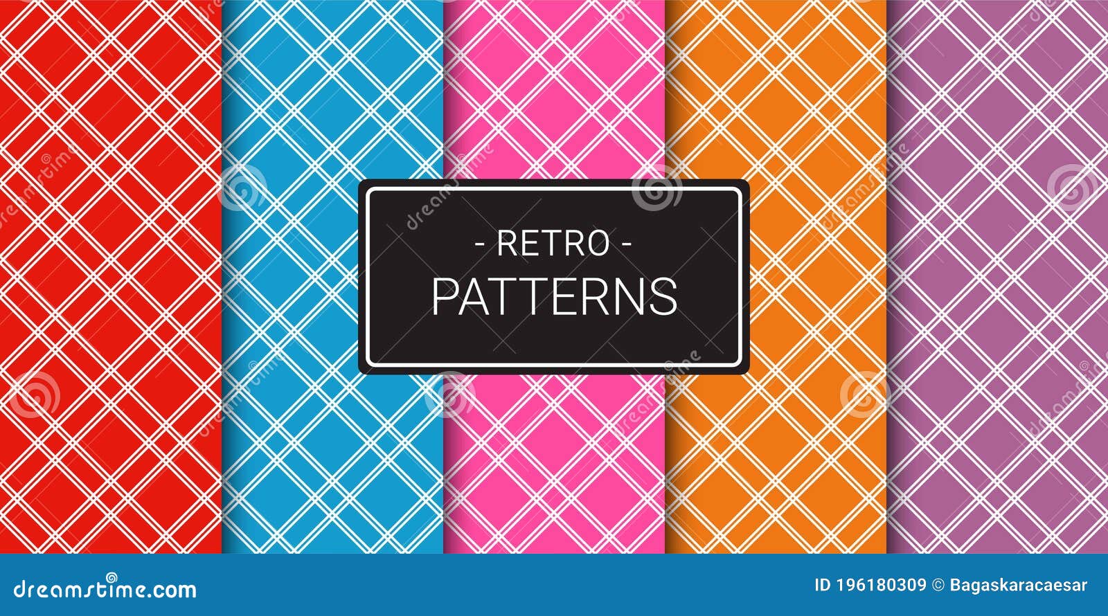 Set of Pastel Retro Style Seamless Patterns in EPS 10 Stock Vector ...