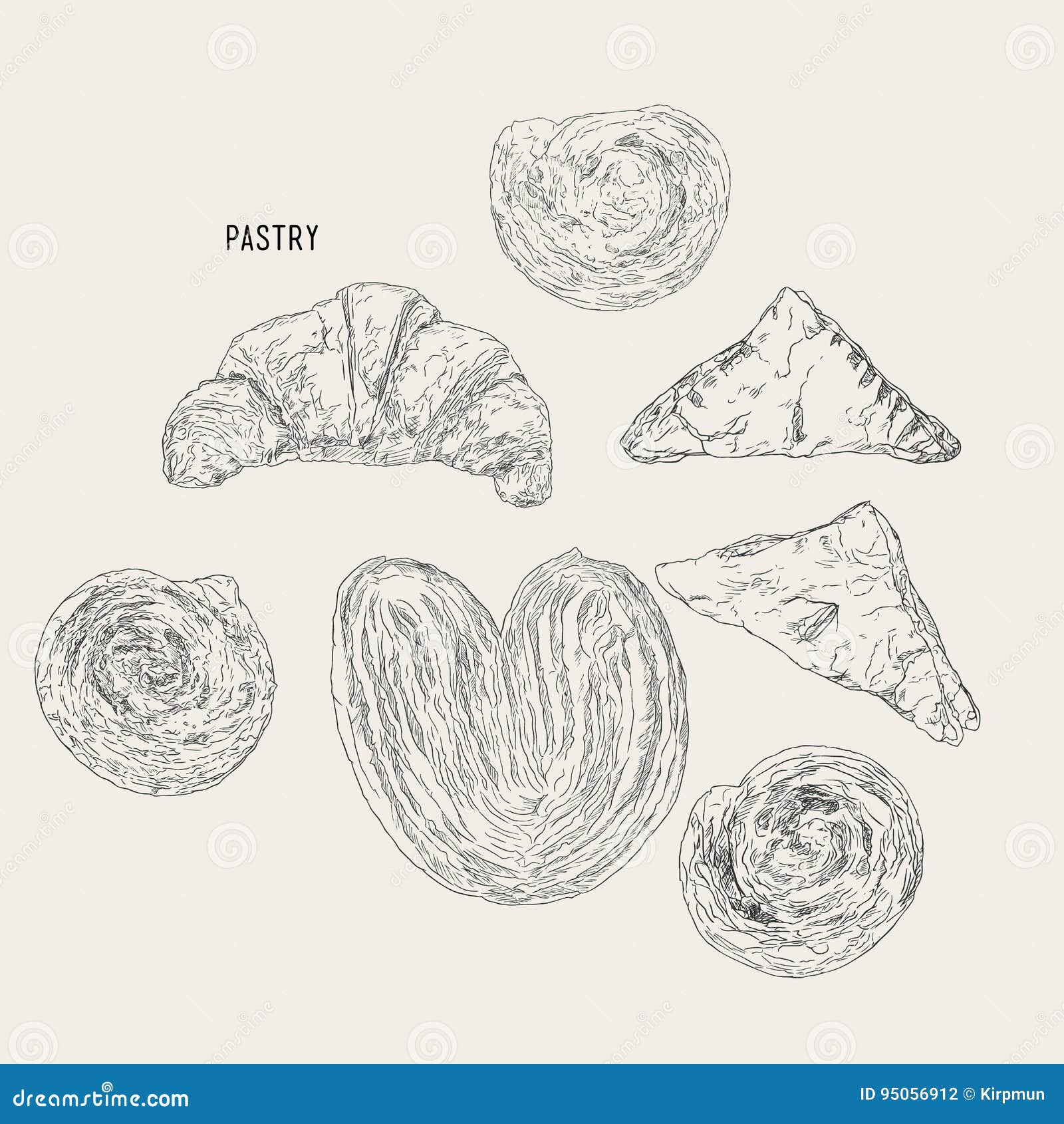 Set of Pastry ,bakery Sketch Vector. Stock Vector - Illustration of ...