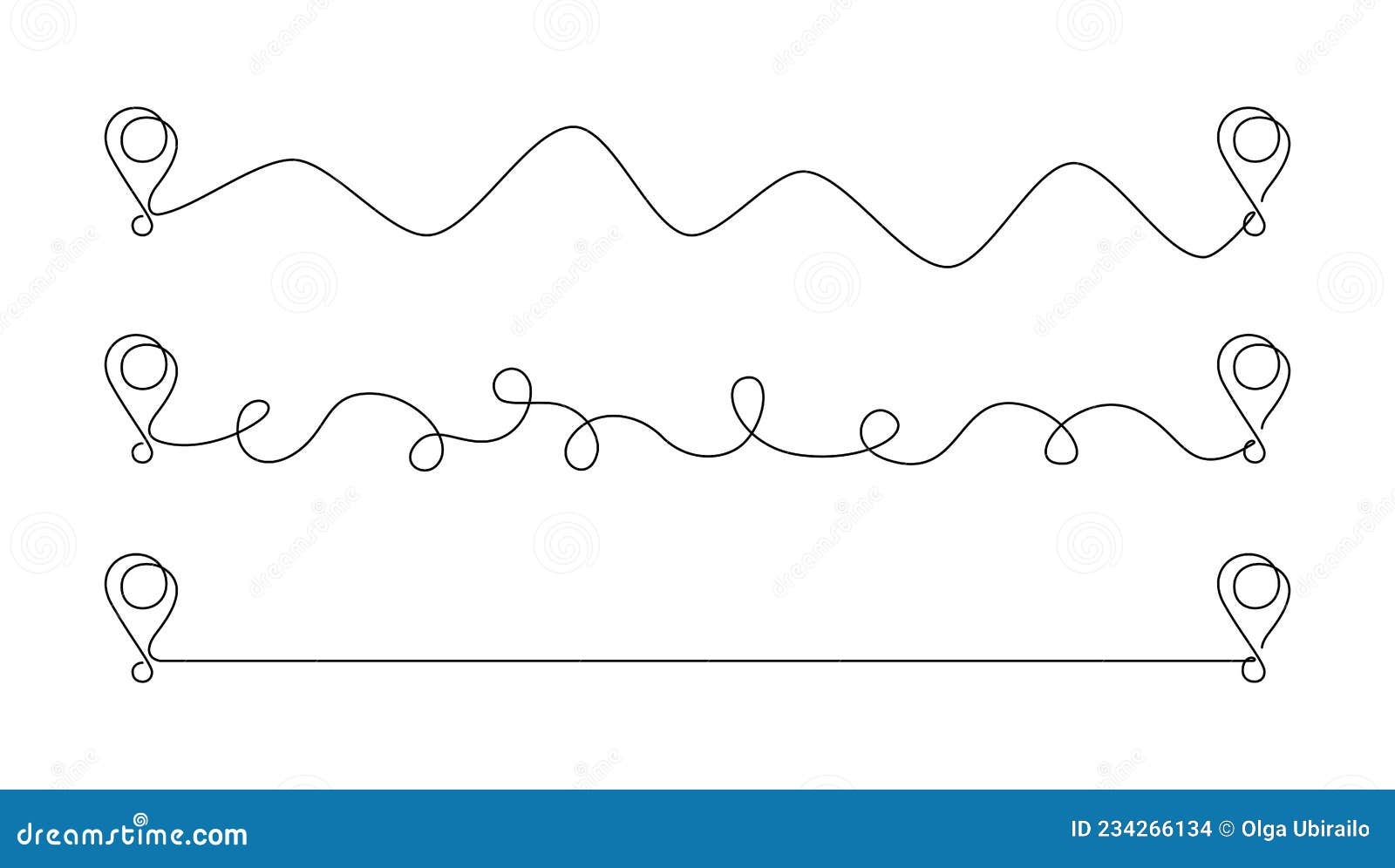 Set of Paths between Two Points from Direct To Curve and Chaotic Ways ...