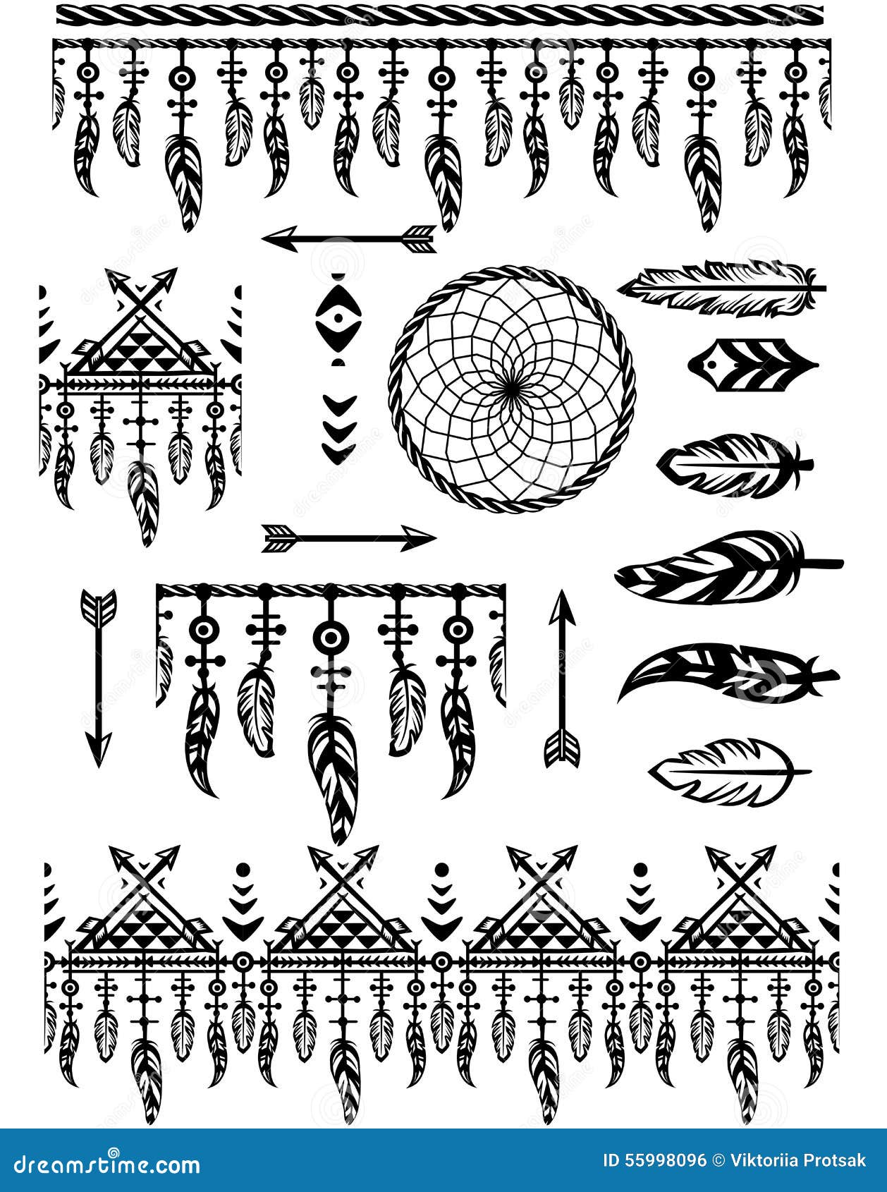 Pattern Brushes Inspired By Scandinavian, Finnish Folk Art. Nordic Blue ...