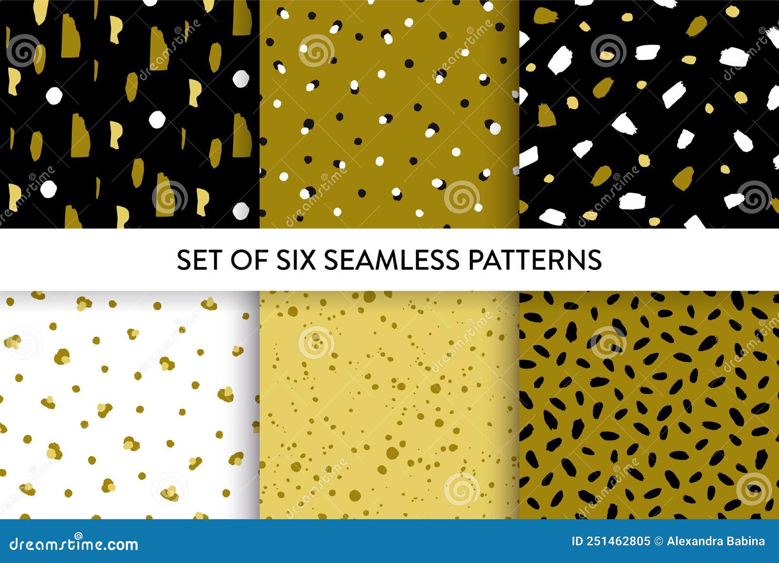 Set Of Pattern With Cutout Shapes, Dots, Drops. Cartoon Vector ...