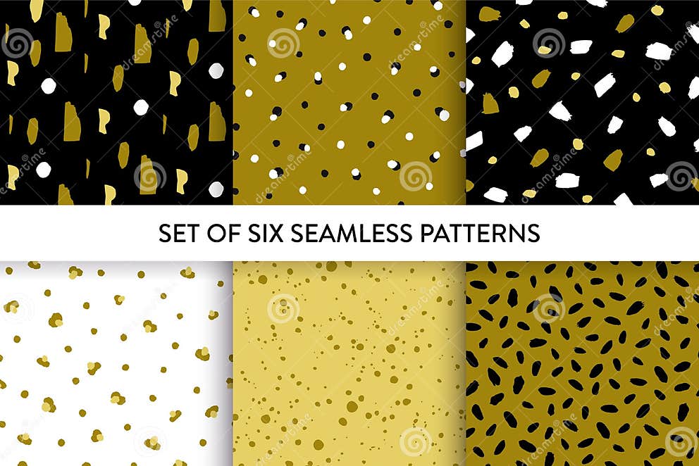 Set of Pattern with Cutout Shapes, Dots, Drops. Stock Vector ...