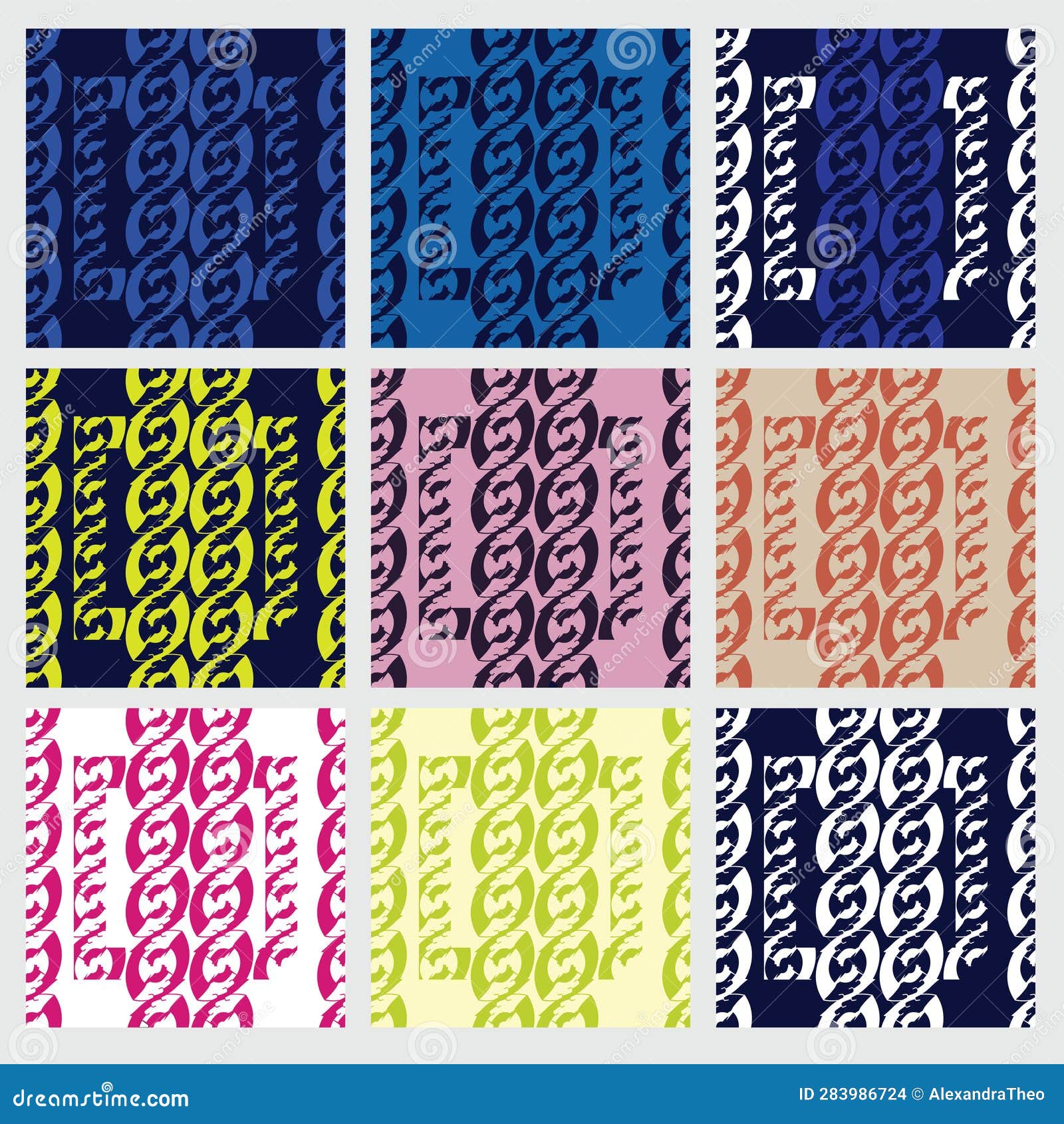 Set of Patterns with Abstract Beans Two Colors Pattern Stock Vector ...